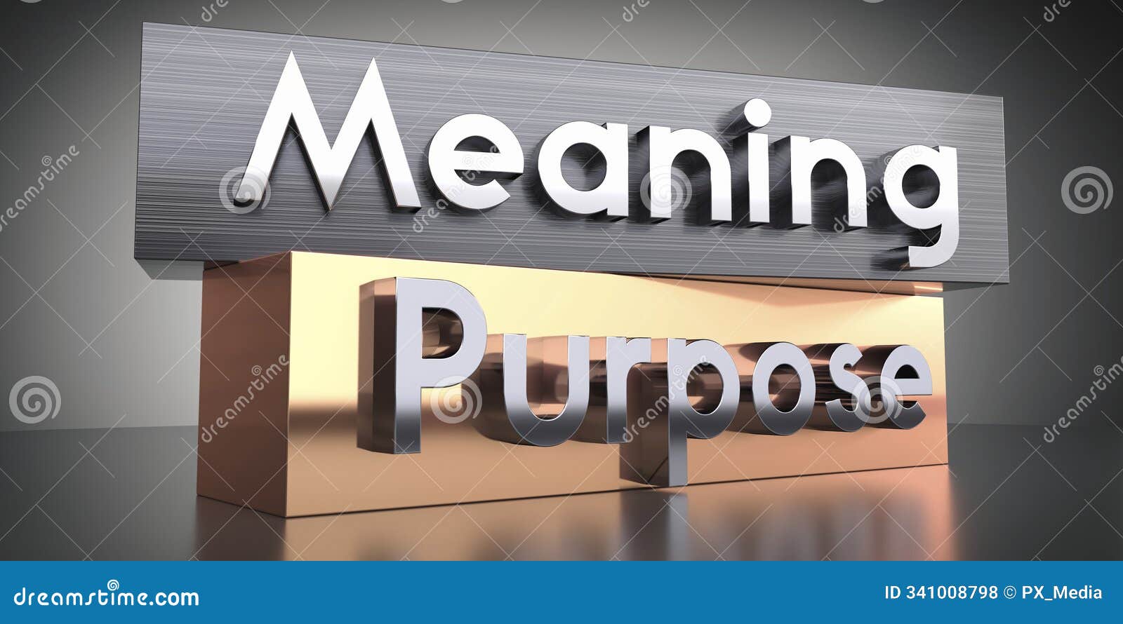 Meaning, Purpose - Words on Metal Blocks Stock Illustration ...