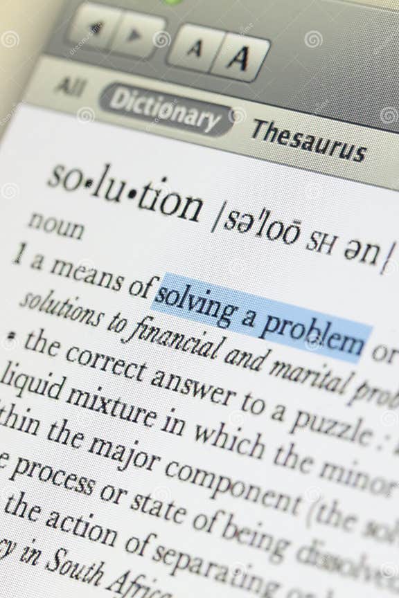 Meaning of solution stock photo. Image of single, focus - 15278788