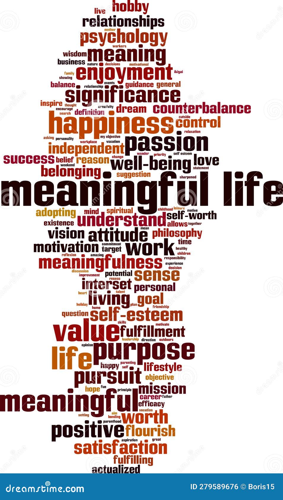 Meaningful Life Concept. Illustration With Keywords And Icons ...