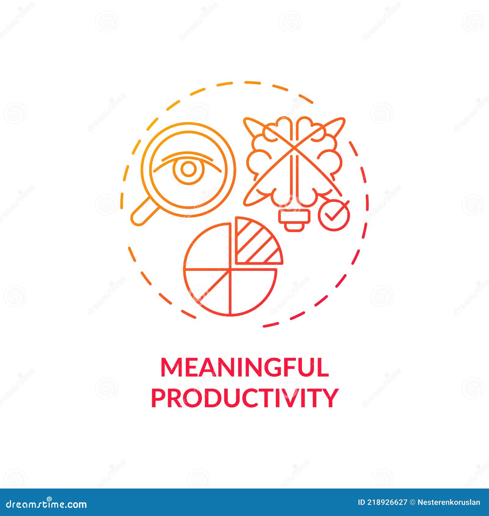 Meaningful Productivity Red Gradient Concept Icon Stock Vector ...