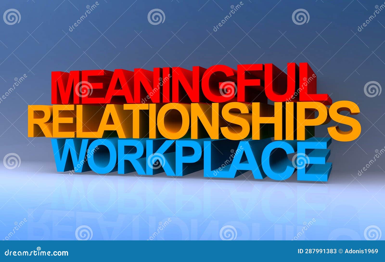 Meaningful Relationships Workplace On Blue Royalty-Free Stock ...