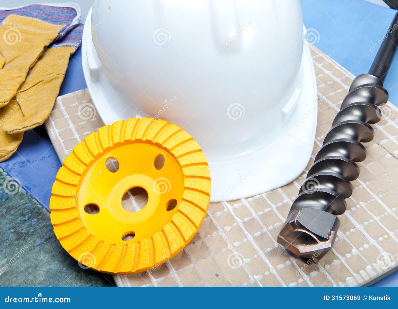 Means of Individual Protection and Construction Tool Stock Image ...