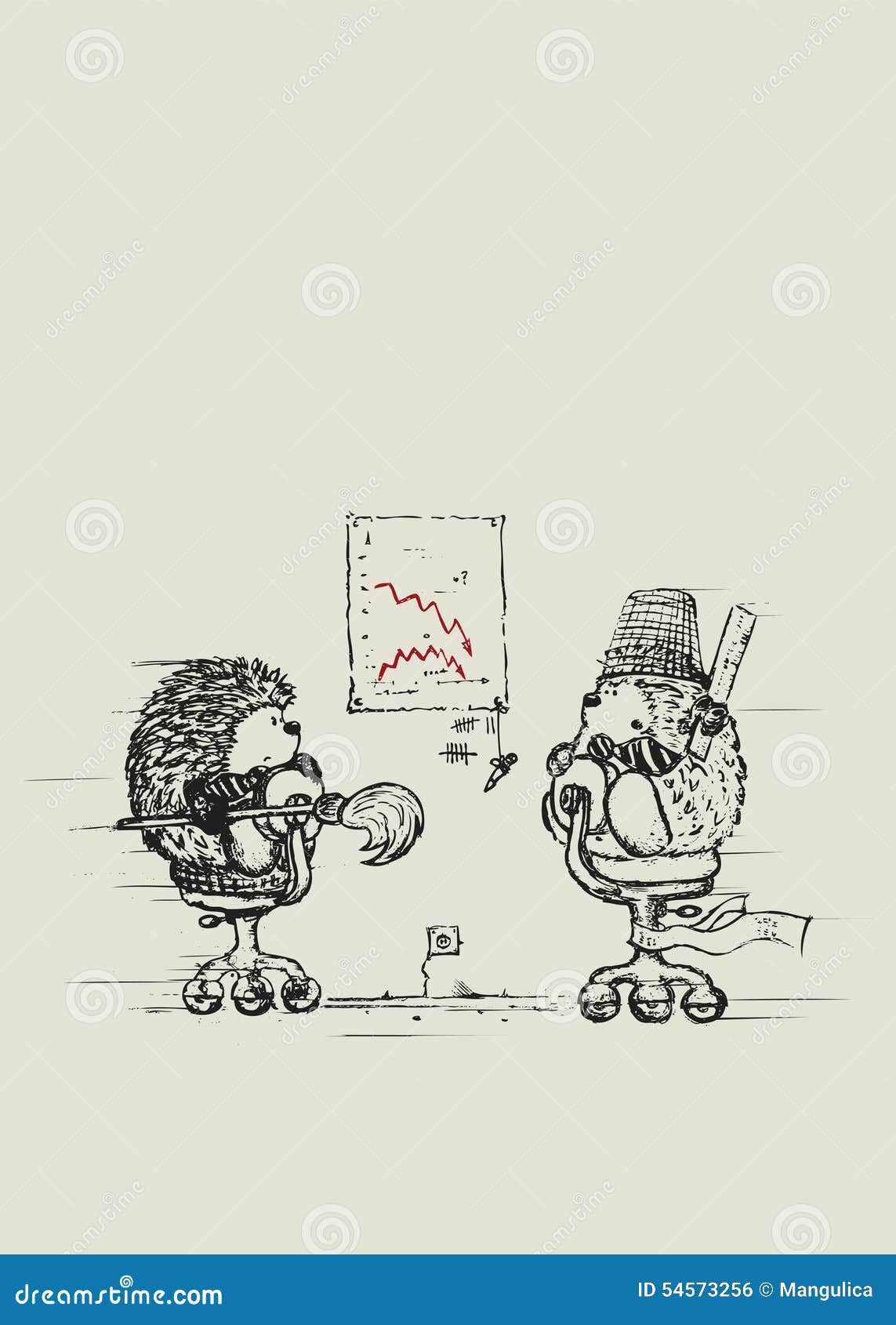 Meanwhile,at the office... stock vector. Illustration of hedgehogs ...