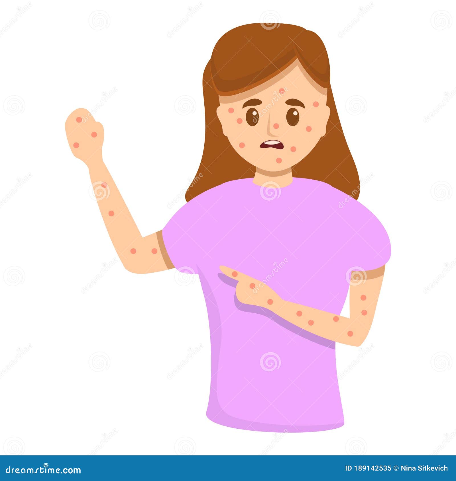 Measles Icon, Cartoon Style Stock Vector - Illustration of child, fever ...