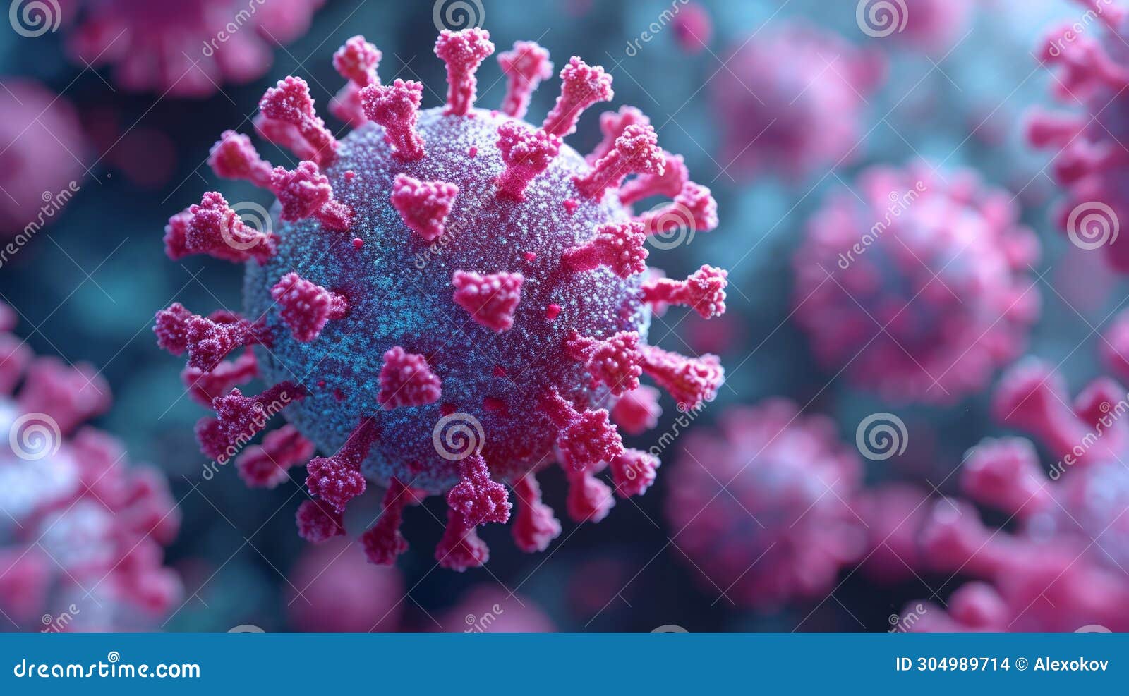 Measles Virus Under a Microscope AI Generated Stock Illustration ...