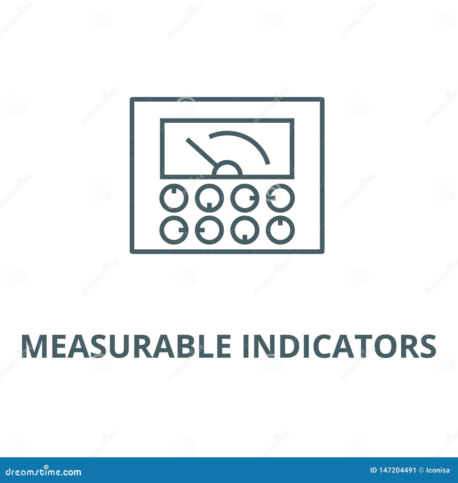 Measurable Indicators,gauge Vector Line Icon, Linear Concept, Outline ... Measurable Indicators,gauge Vector Line Icon, Linear Concept, Outline ...