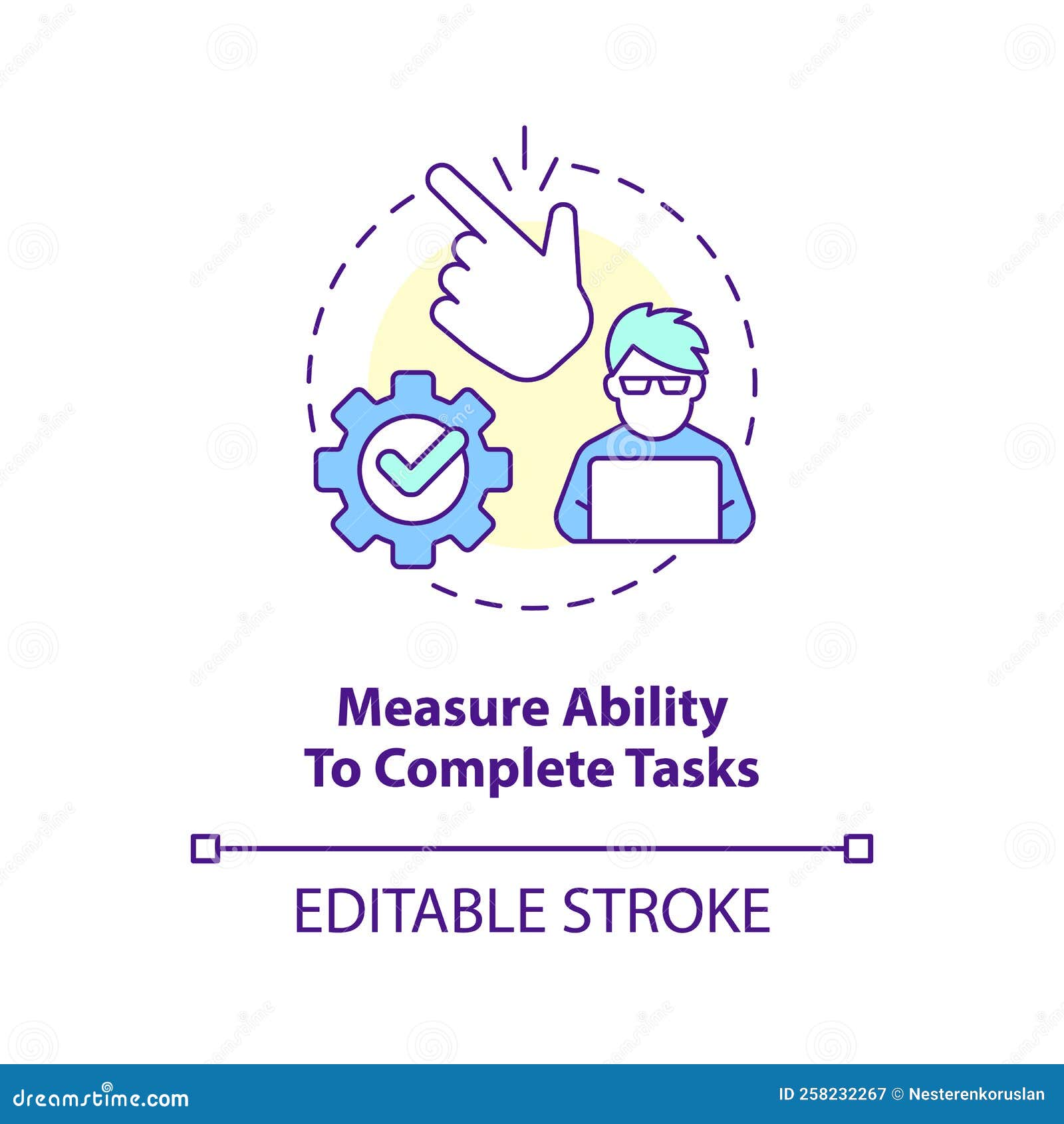 Measure Ability To Complete Tasks Concept Icon Stock Vector ...