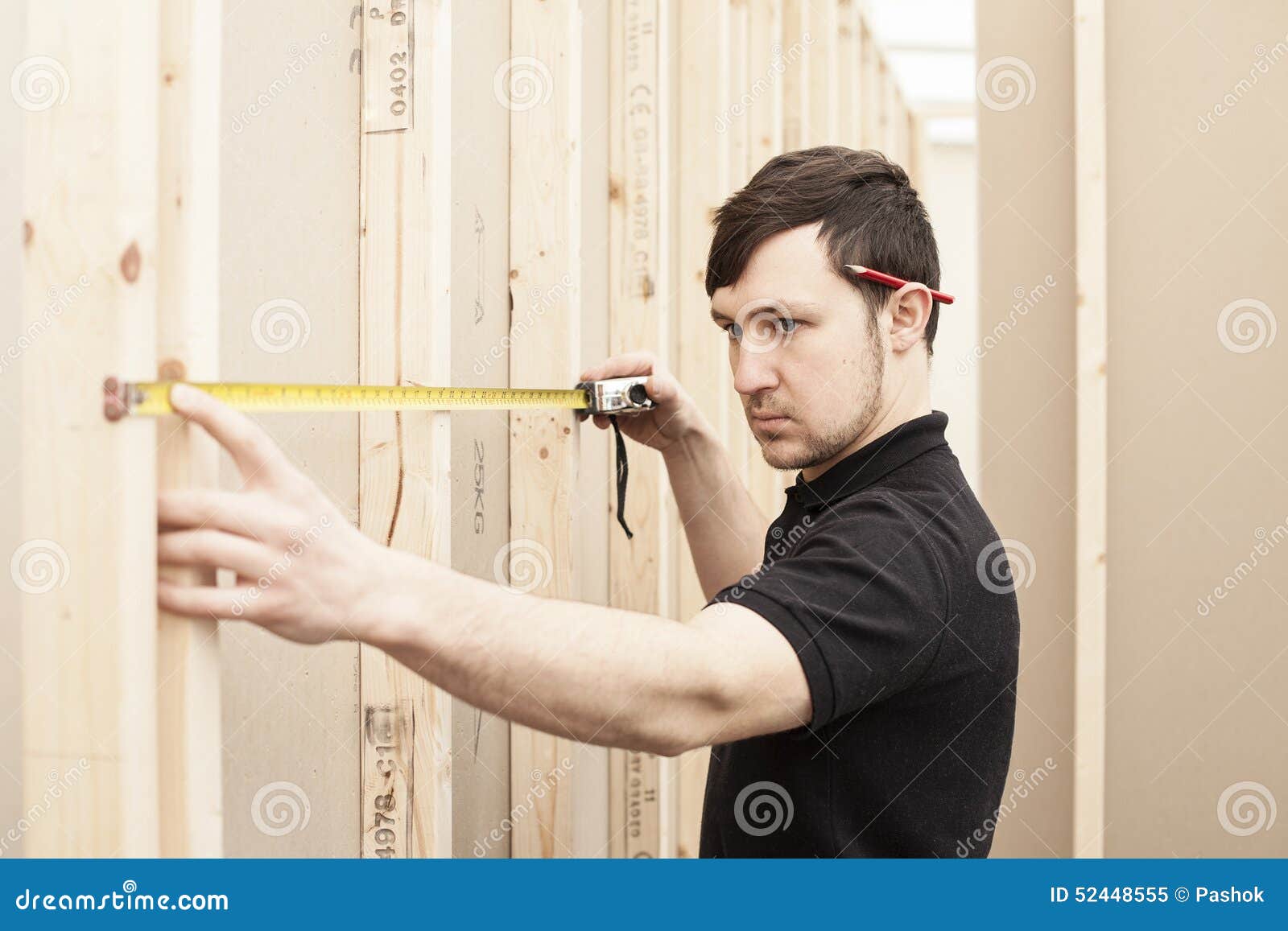 Measure stock image. Image of improvement, adult, partitioning - 52448555