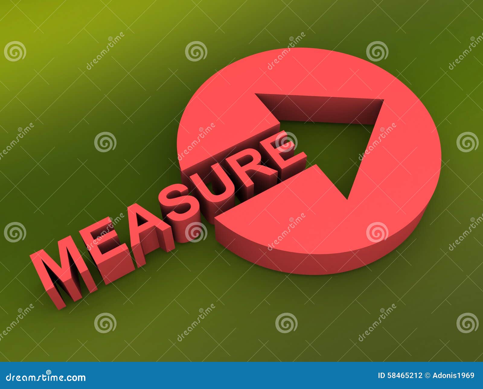 Measure Button with an Arrow Stock Illustration - Illustration of ...