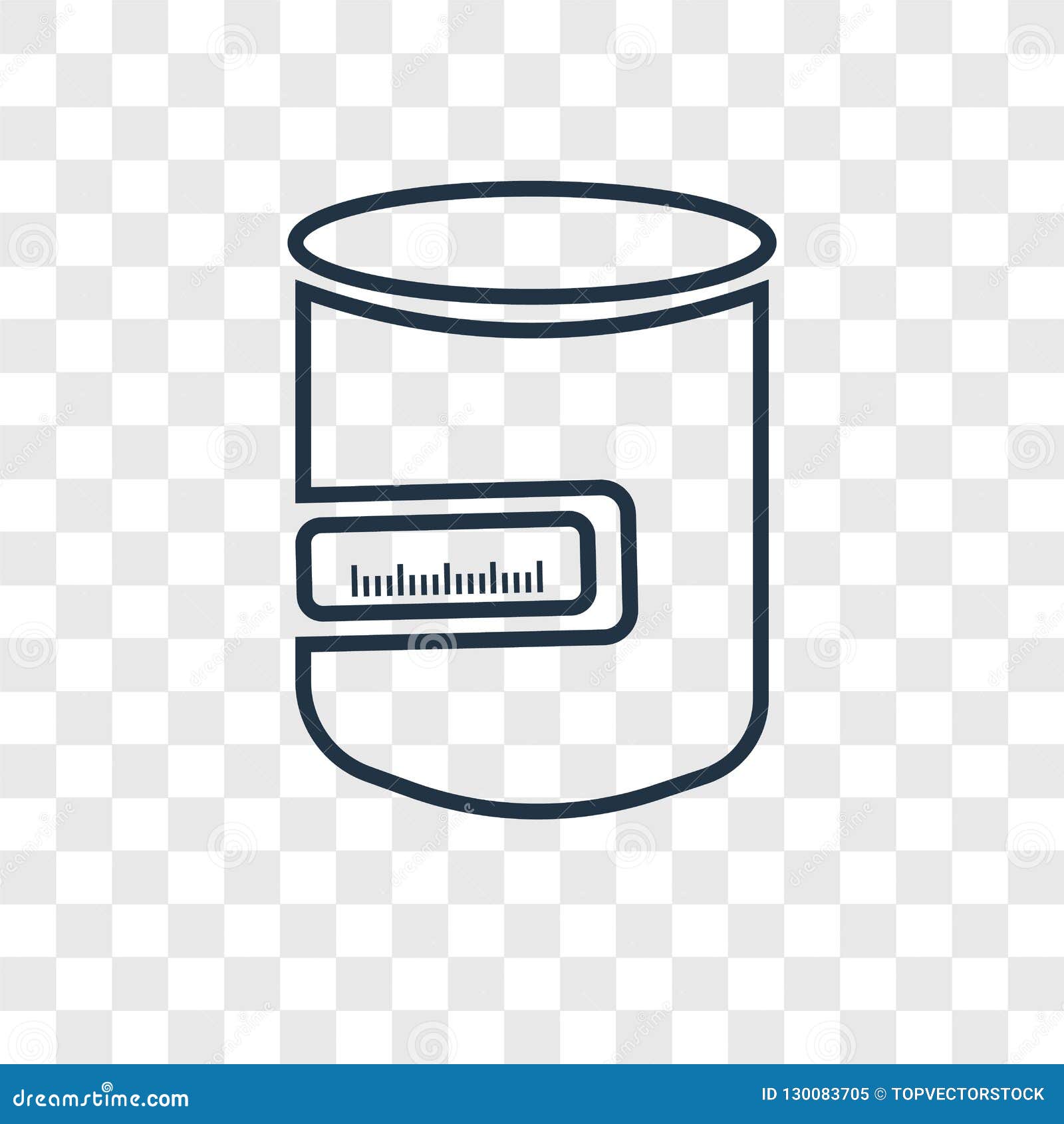 Measure Concept Vector Linear Icon Isolated on Transparent Background ...