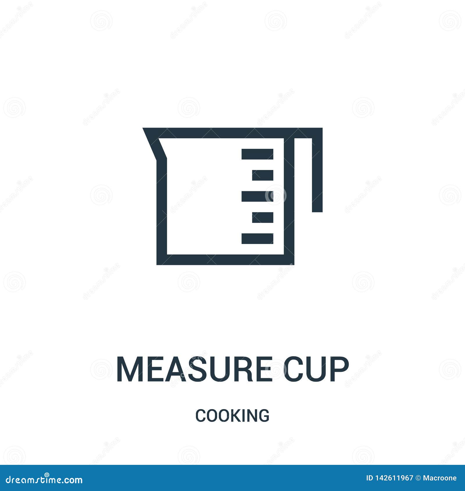 Measure Cup Icon Vector from Cooking Collection. Thin Line Measure Cup ...