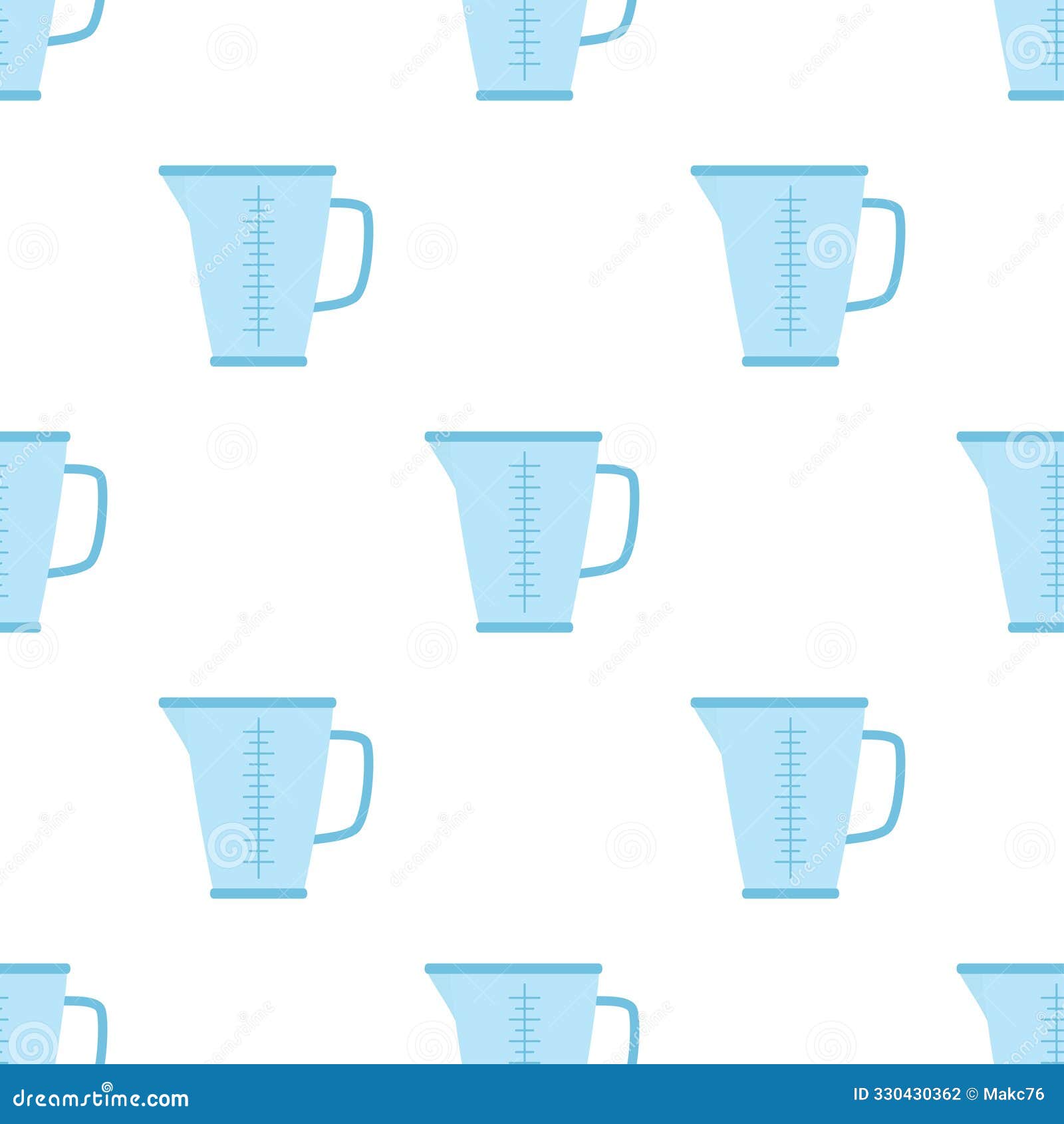 Measure Cup Seamless Pattern Stock Vector - Illustration of seamless ...