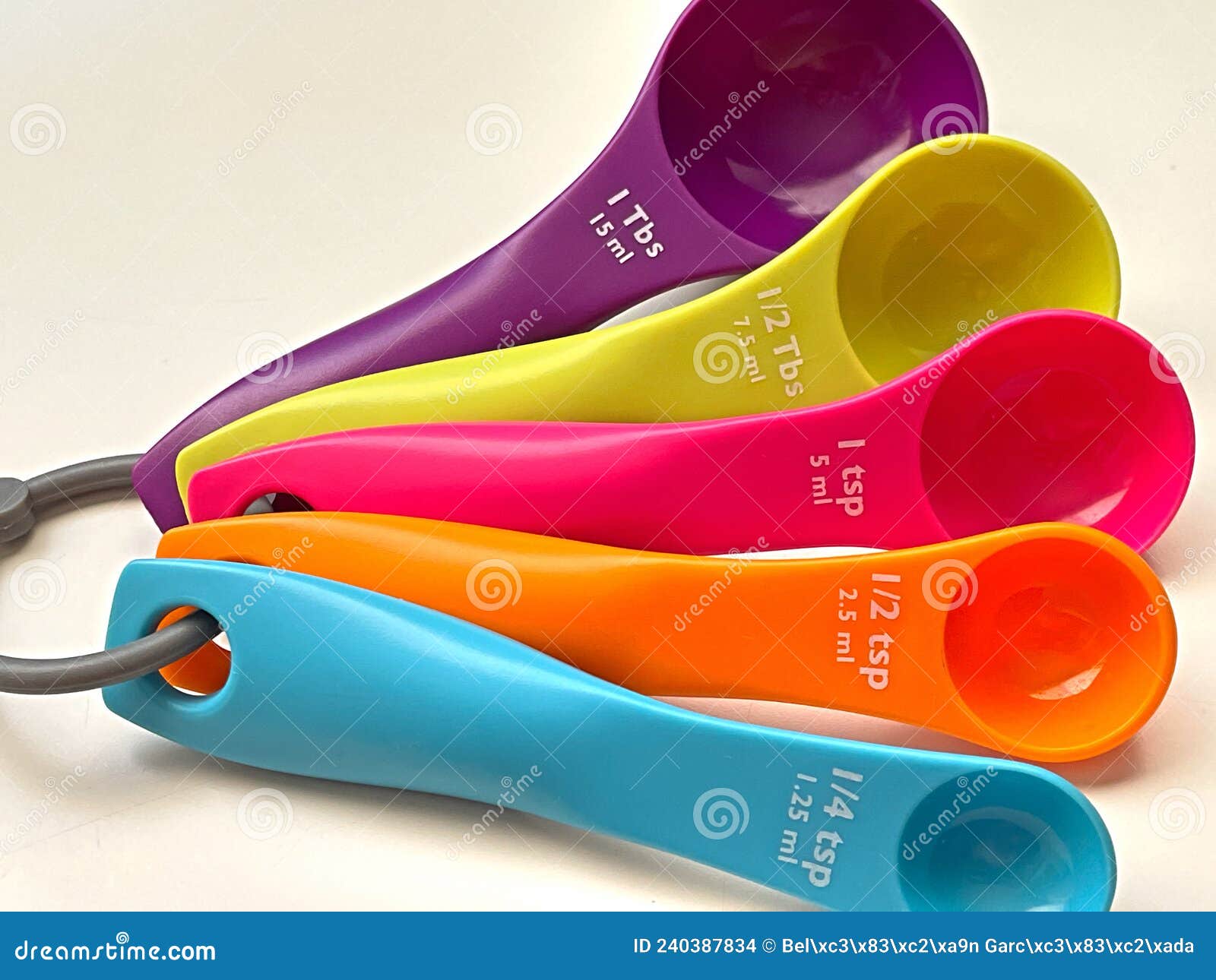 Measure Cups of Several Colors Stock Photo - Image of plastic, object ...