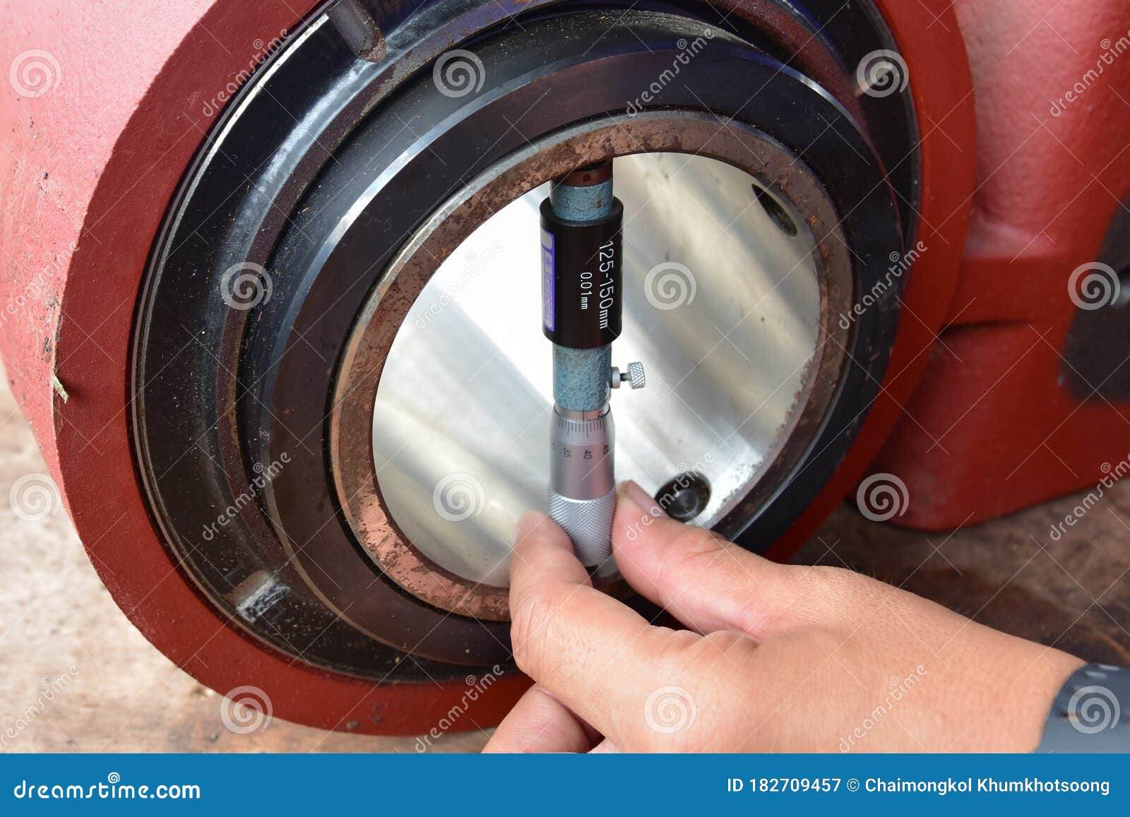 Measure the Diameter Inside of the Inner Ring Stock Image - Image of ...