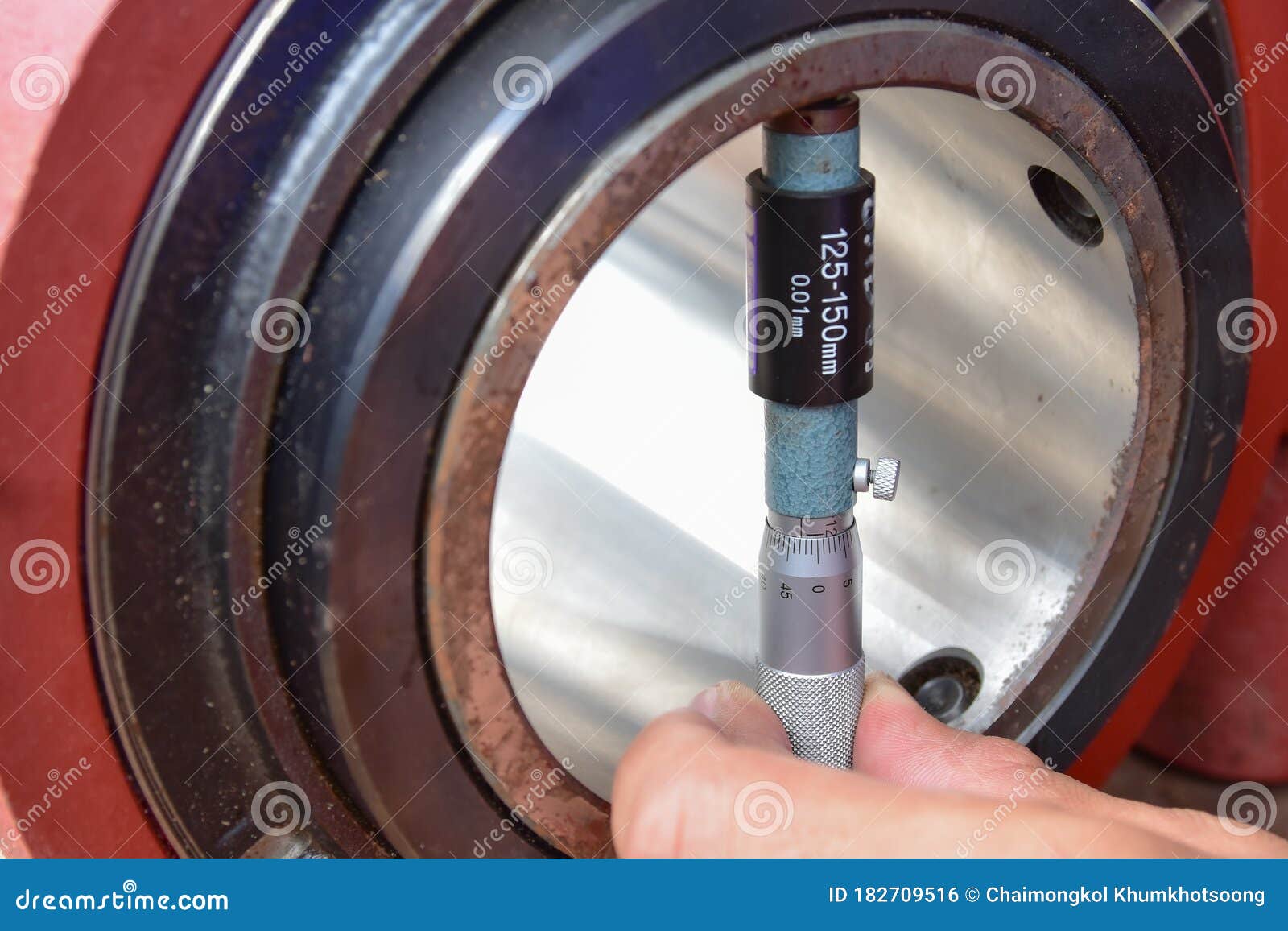 Measure the Diameter Inside of the Inner Ring Stock Photo - Image of ...