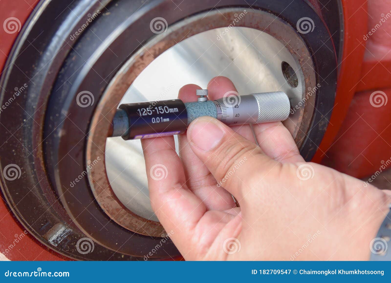 Measure the Diameter Inside of the Inner Ring Stock Image - Image of ...