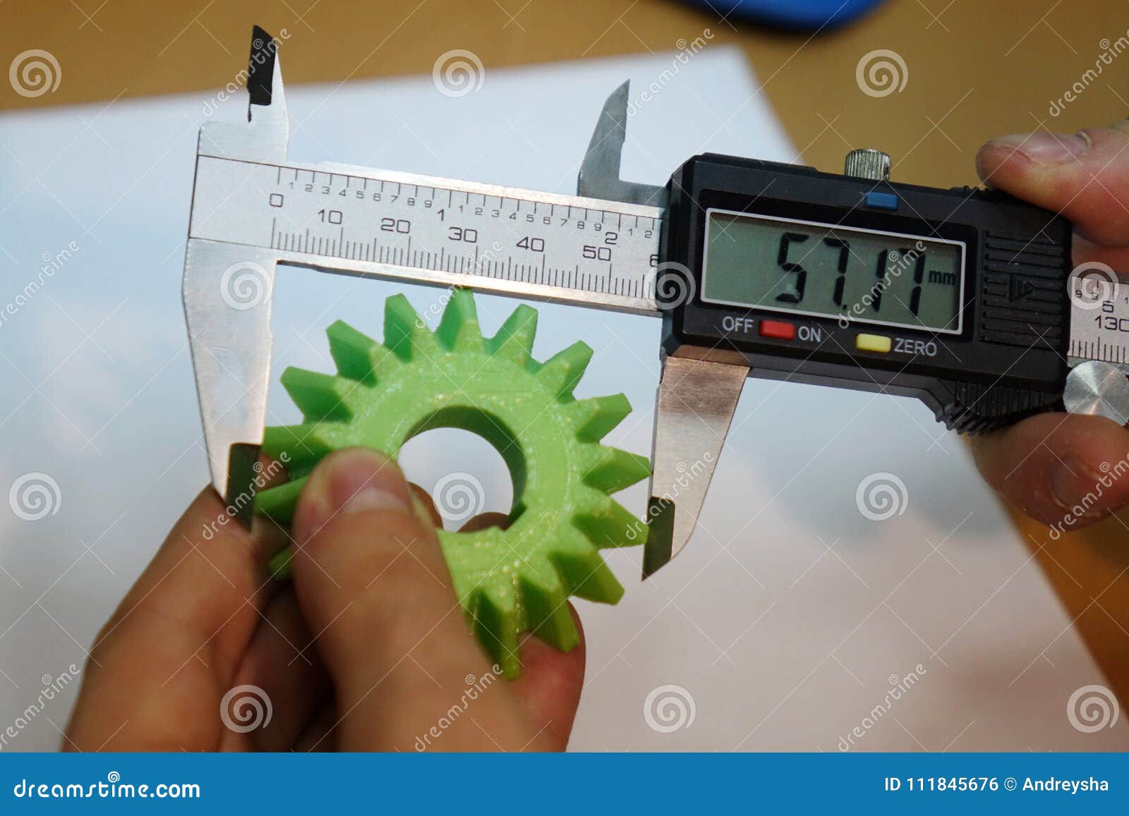 Measure with a Digital Caliper. Stock Photo - Image of inch, caliper ...