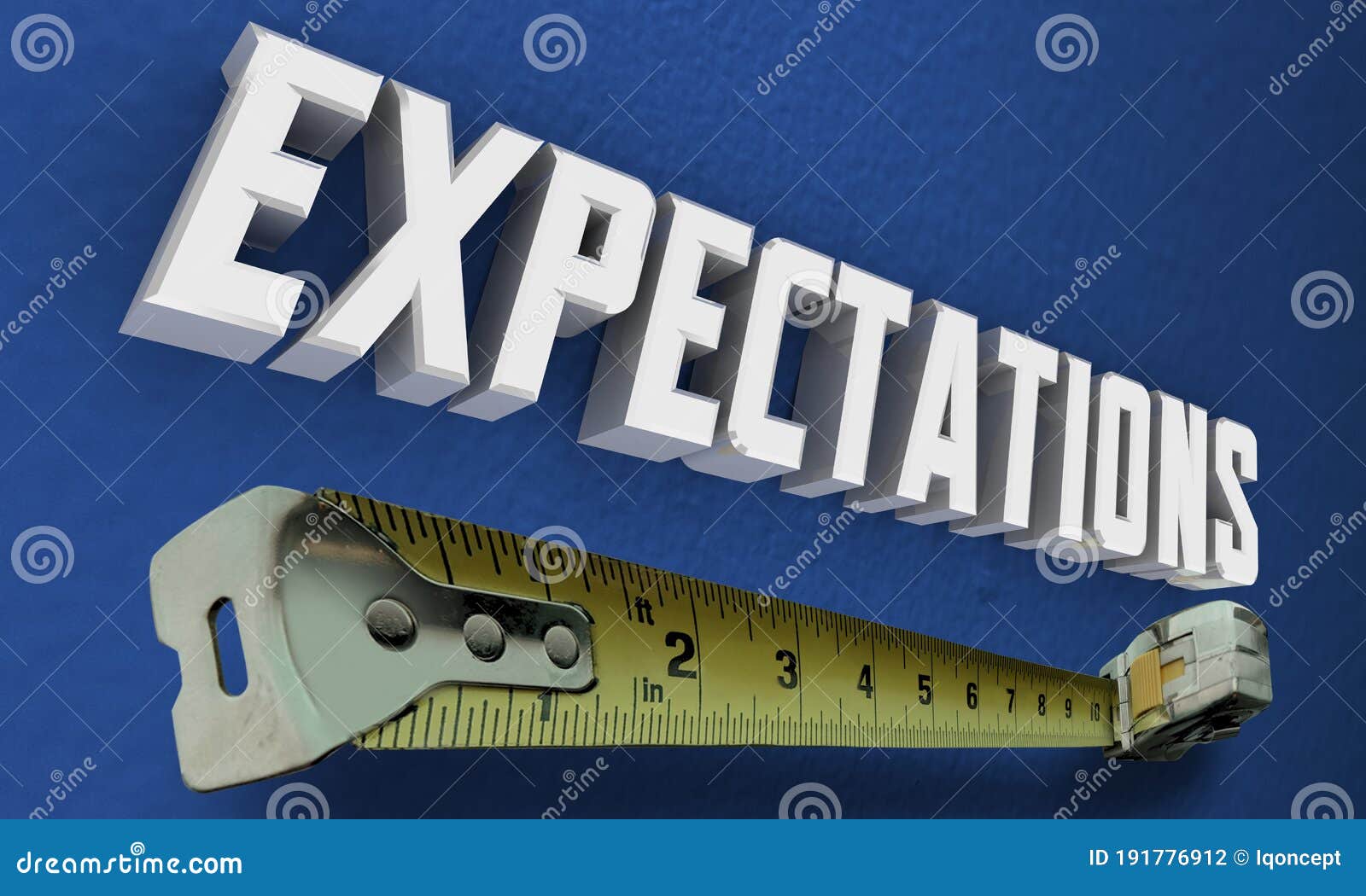 Measure Expectations Demands Requests Measuring Tape 3d Illustration ...