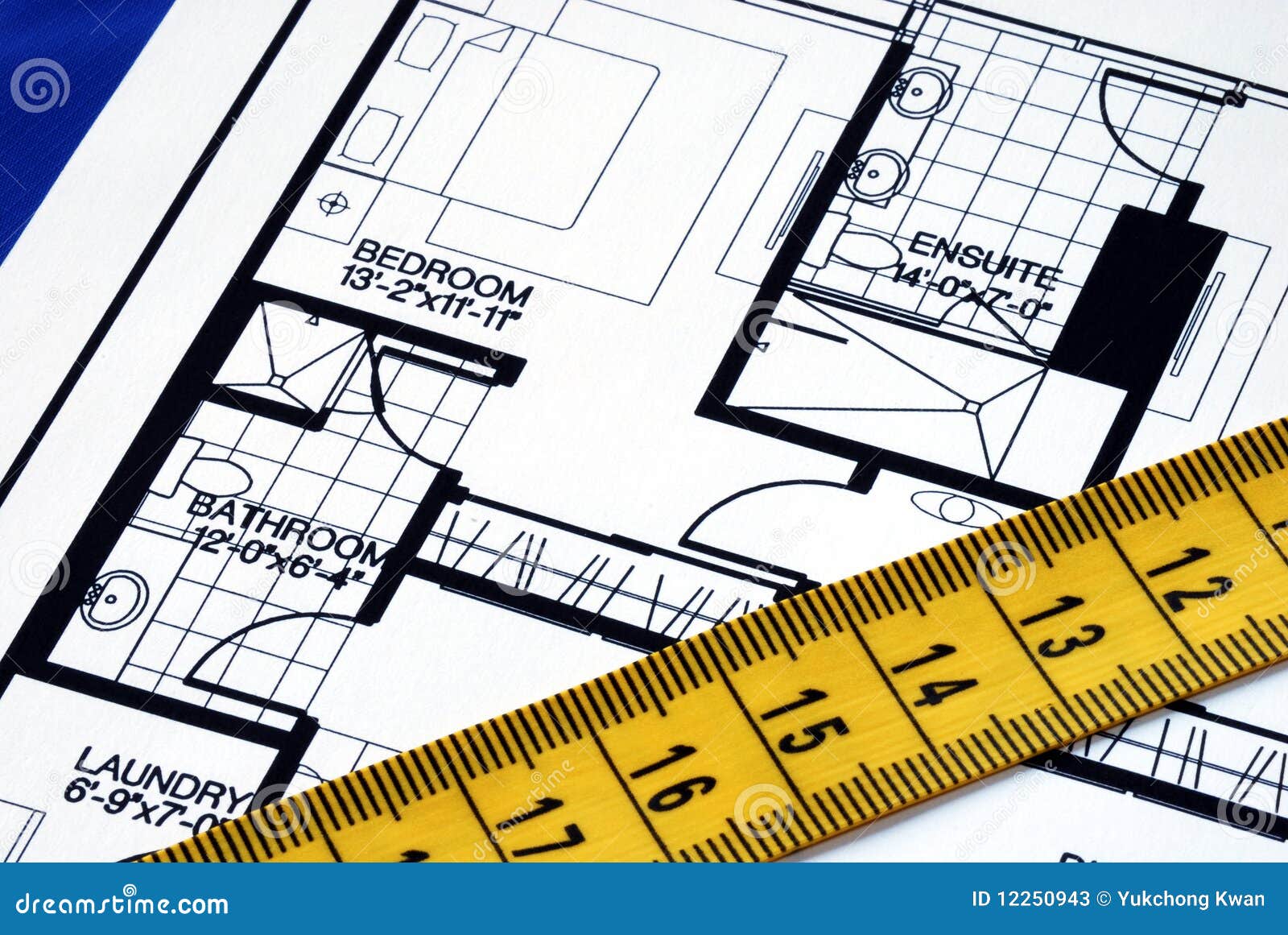 Measure The Floorplan With A Measuring Tape Royalty-Free Stock ...