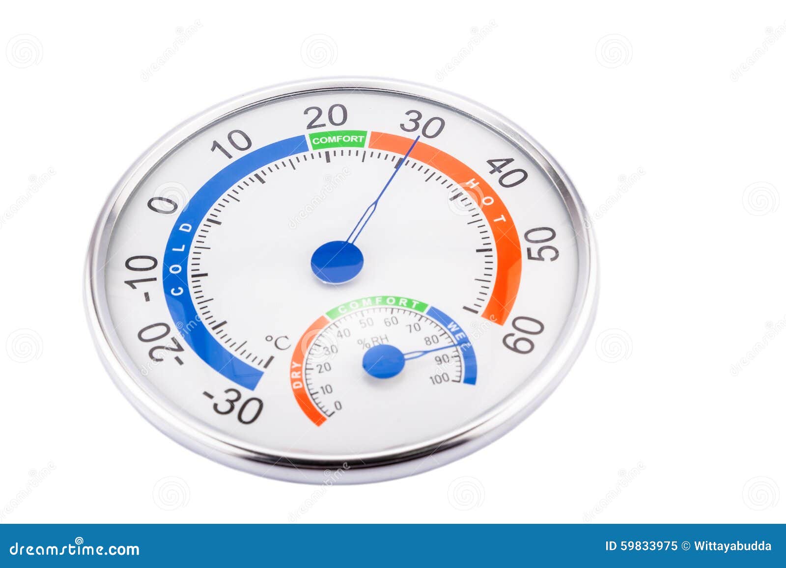 Measure Humidity and Temperature Stock Image - Image of mercury ...