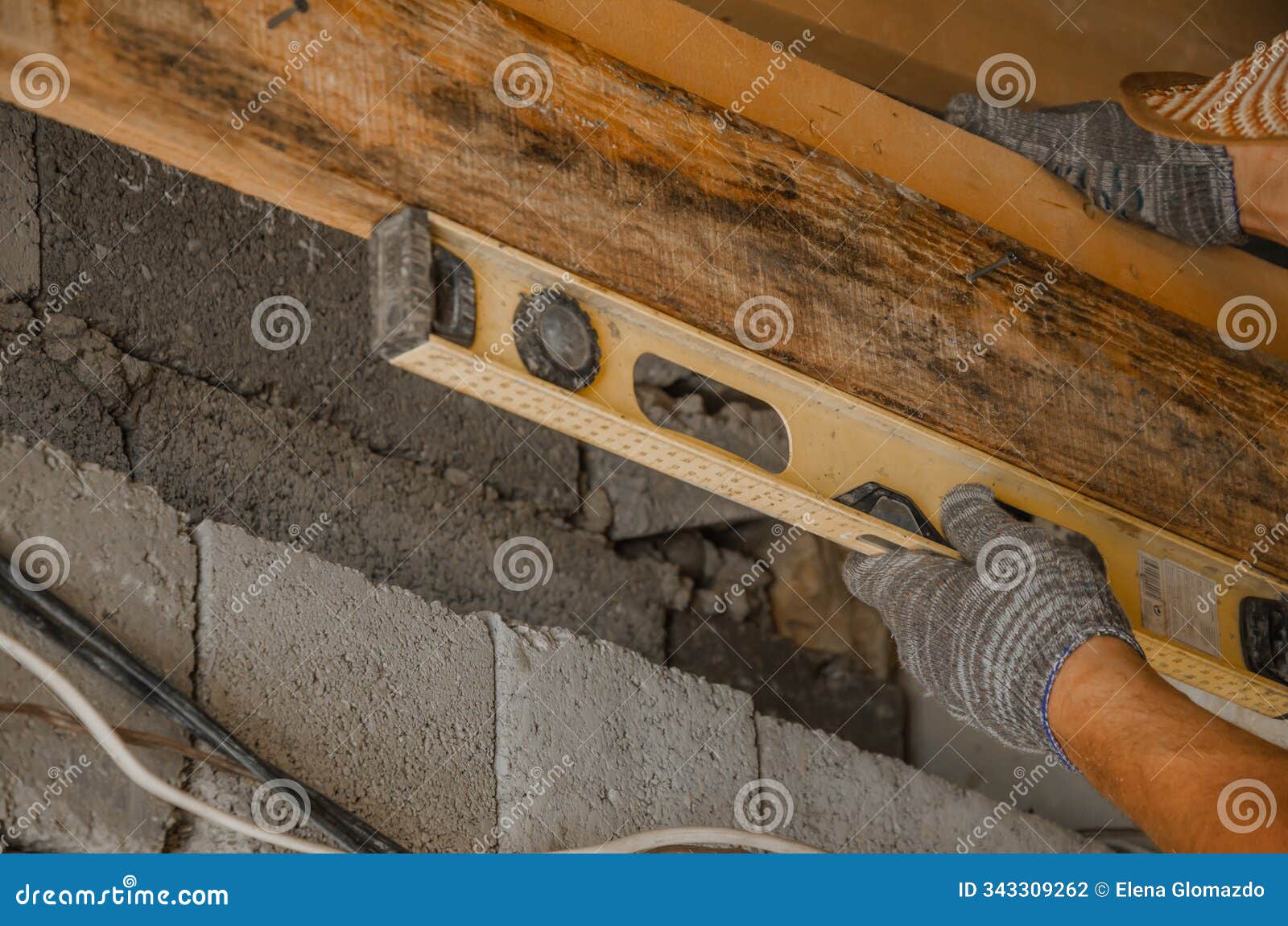 Measure the Level during Construction. Ceiling Repair, Measuring the ...