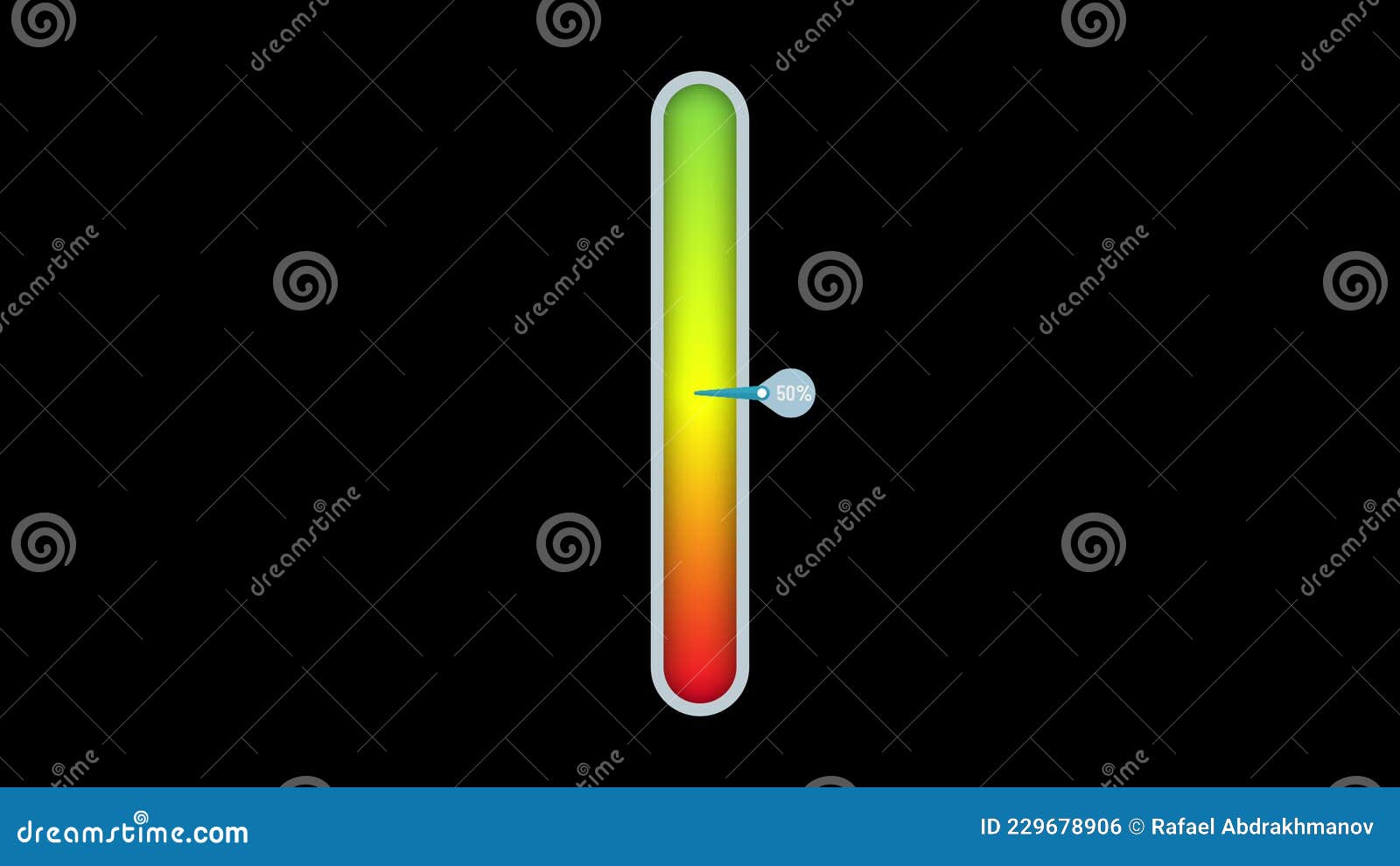 Measure the Level with a Green Red Gradient and a Percentage Arrow on ...