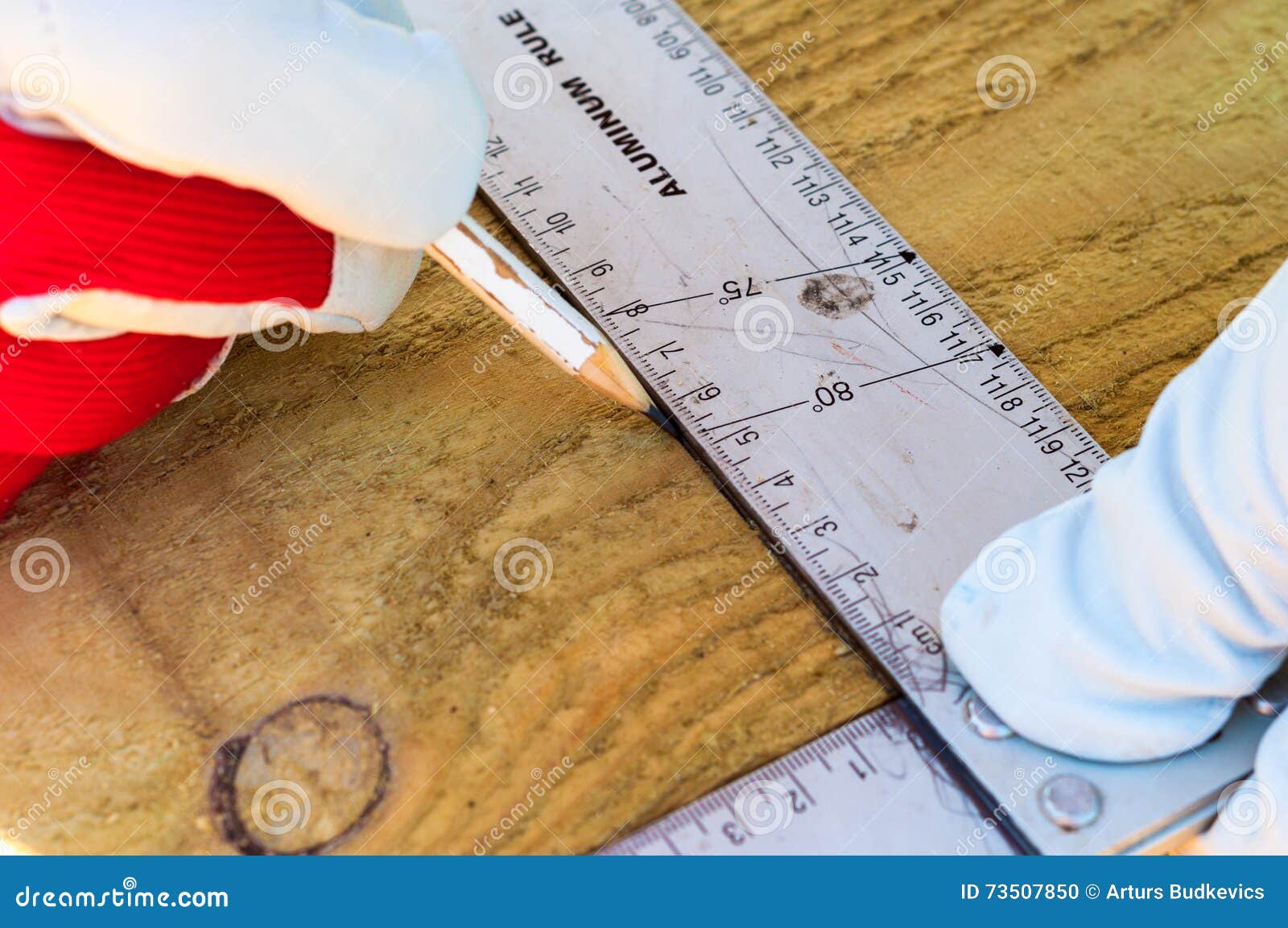 Measure and mark stock photo. Image of construct, carpentry - 73507850