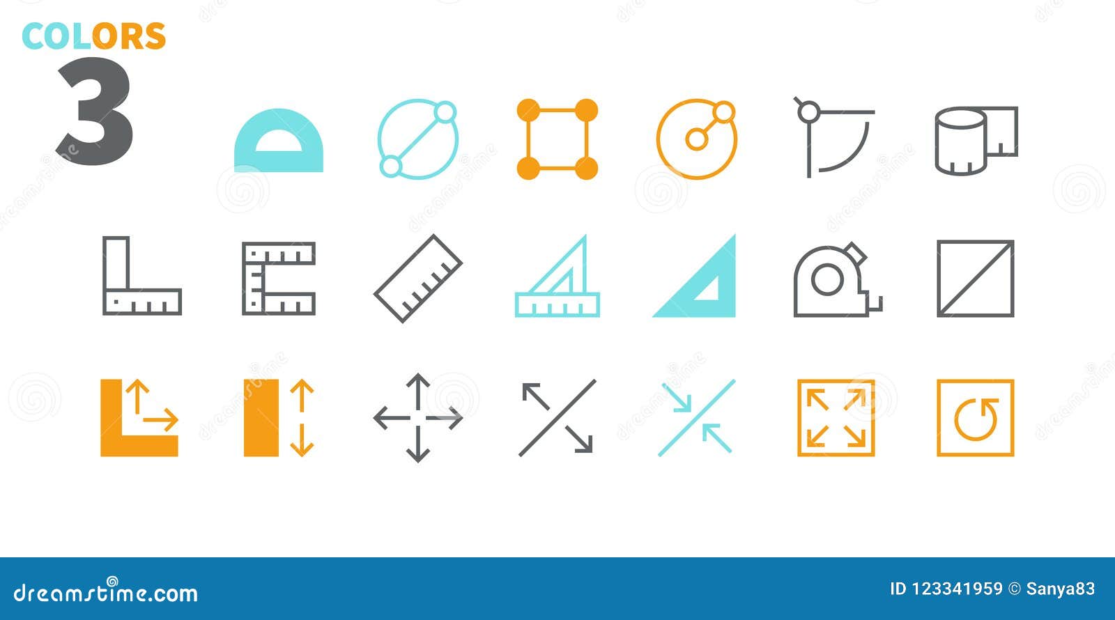 Measure Pixel Perfect Well-crafted Vector Thin Line Icons 48x48 Ready ...