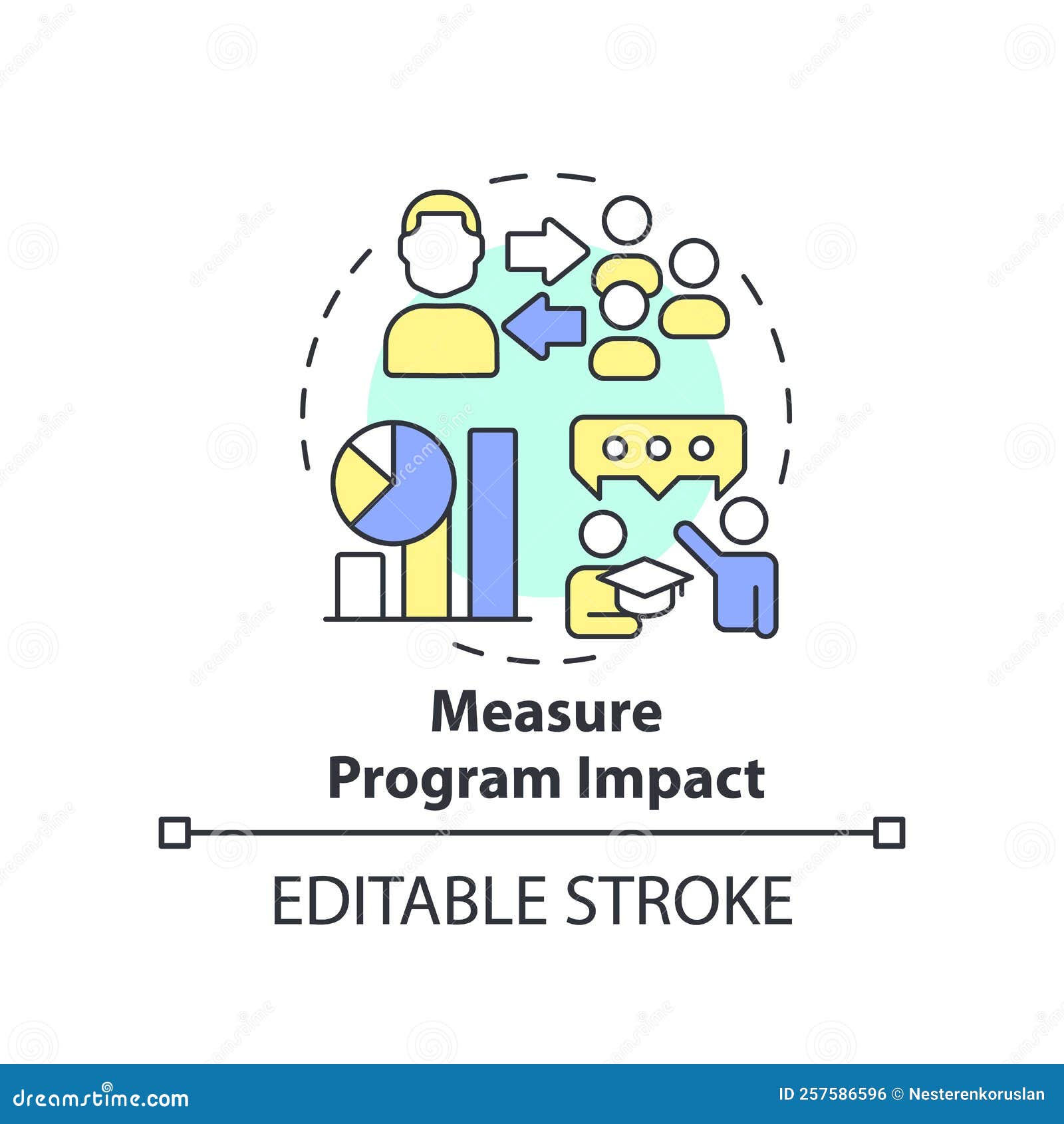 Measure Program Impact Concept Icon Stock Illustration - Illustration ...