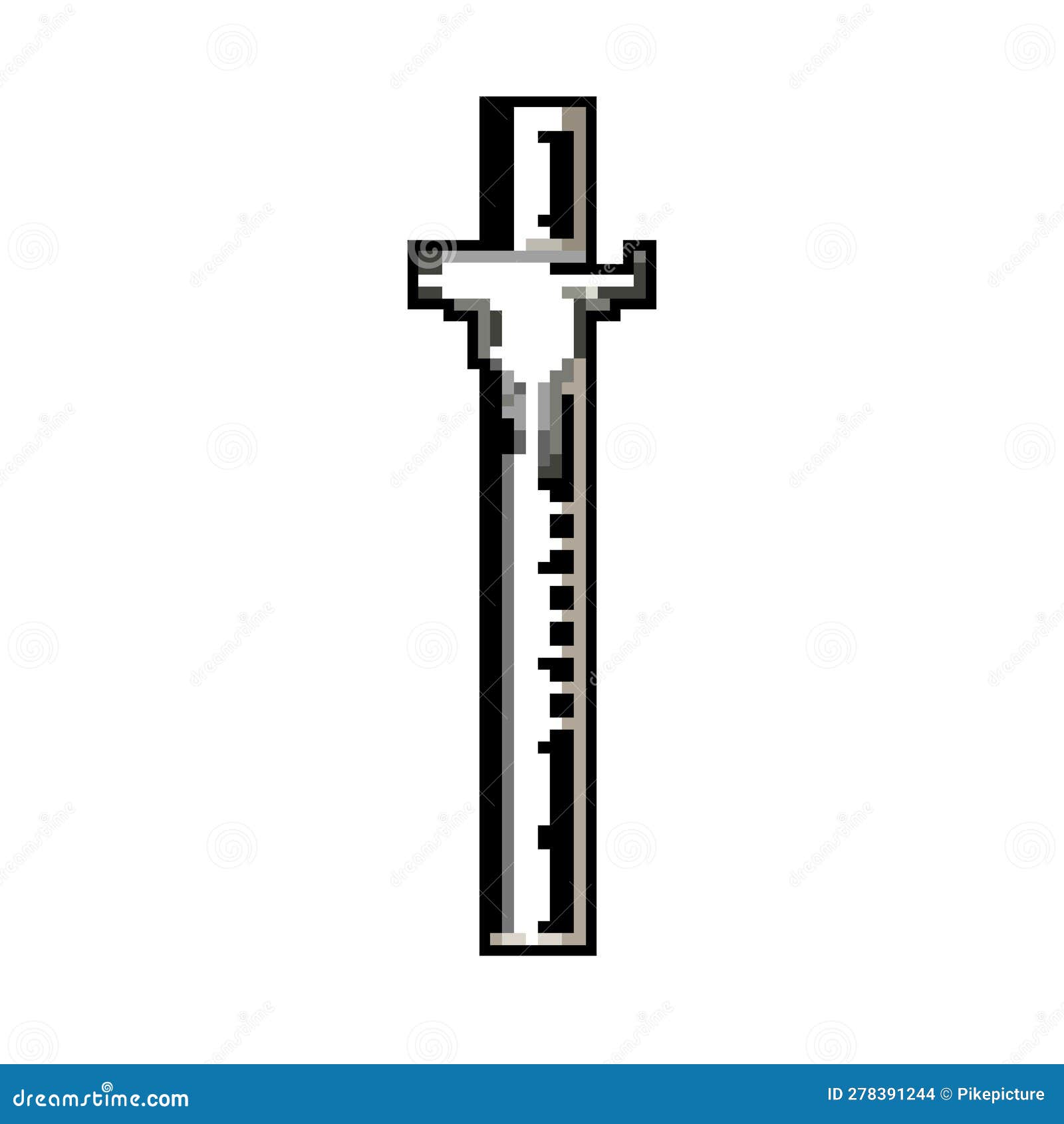 Measure Ruler Builder Game Pixel Art Vector Illustration Stock Vector ...