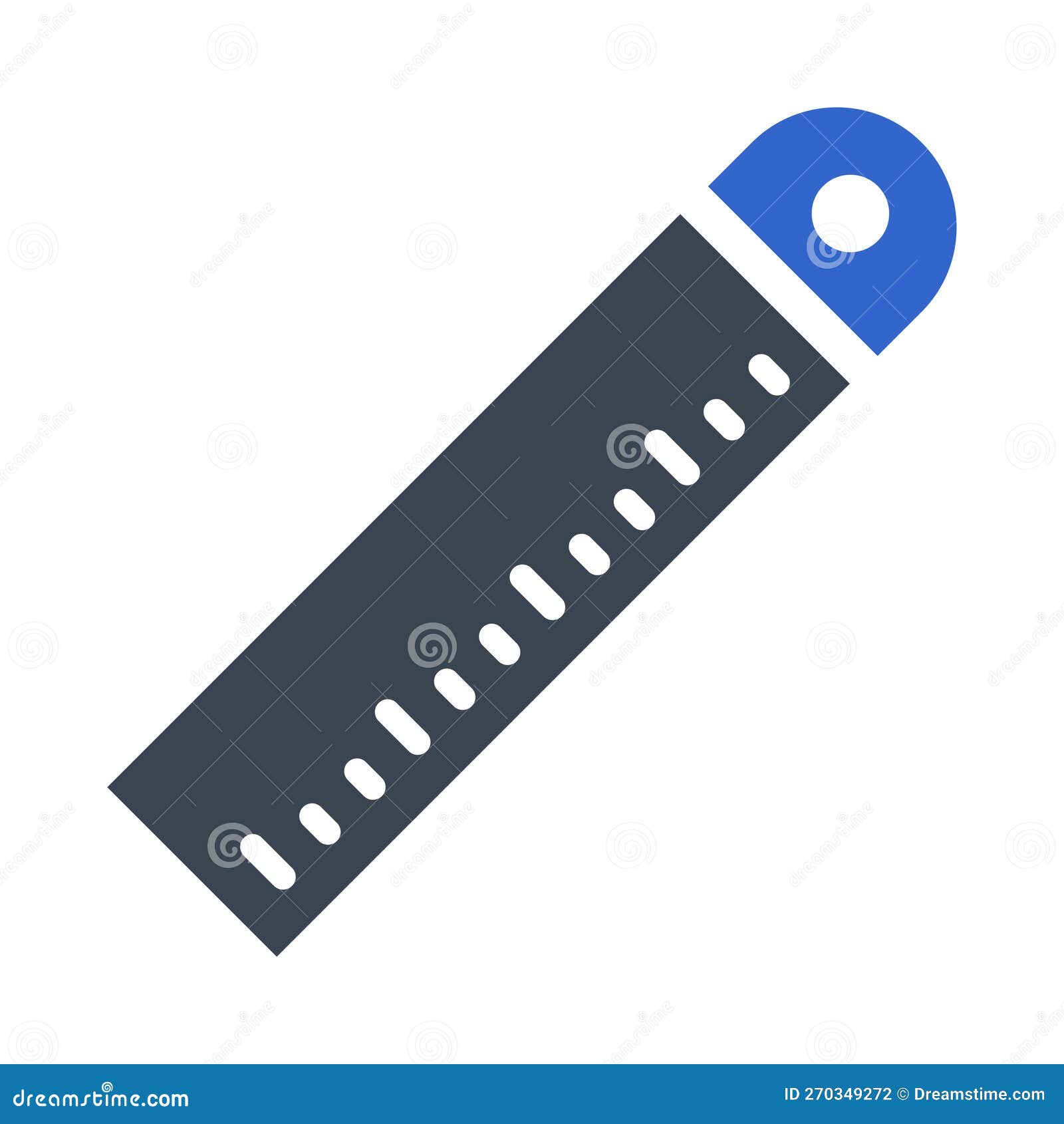 Measure ruler icon stock vector. Illustration of equipment - 270349272