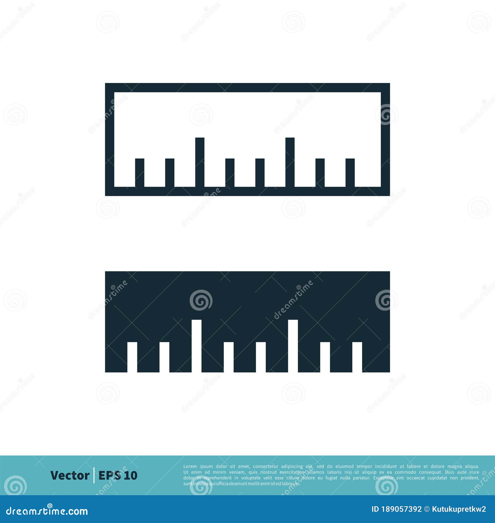 Measure Ruler Icon Vector Logo Template Illustration Design. Vector EPS ...