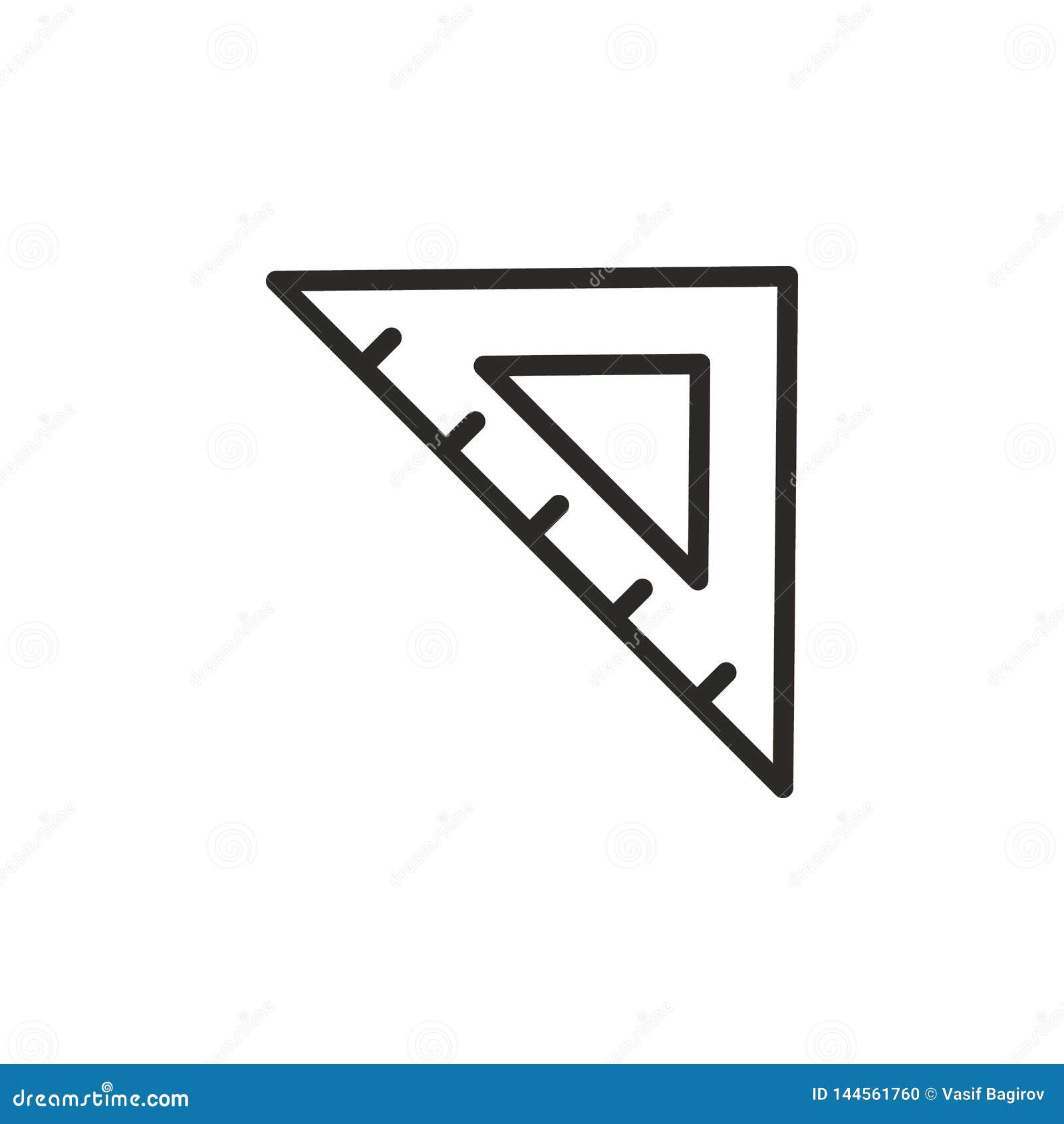 Rule Scale Measure Tool Triangle Ruler Icon Clipart