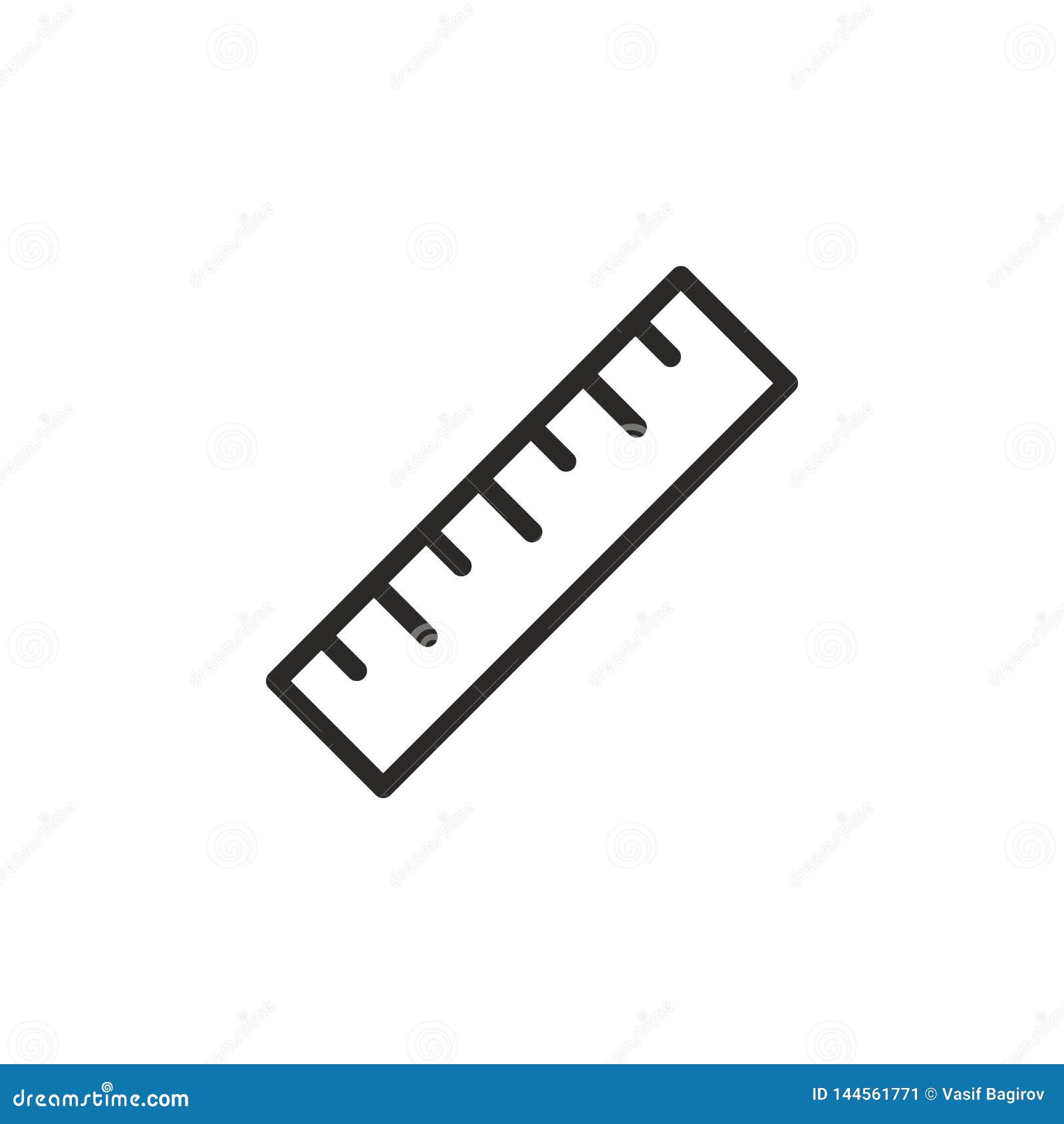 Measure, Ruler Vector Icon. Element of Design Tool for Mobile Concept ...