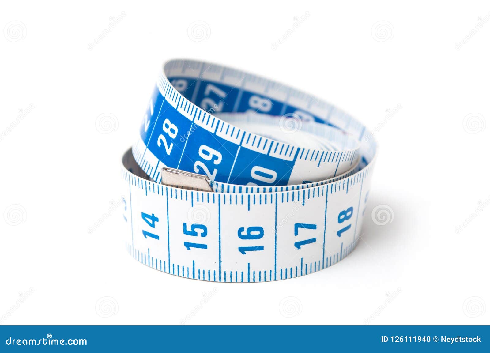 Measure Sewing Meter on White Background Stock Photo - Image of tool ...