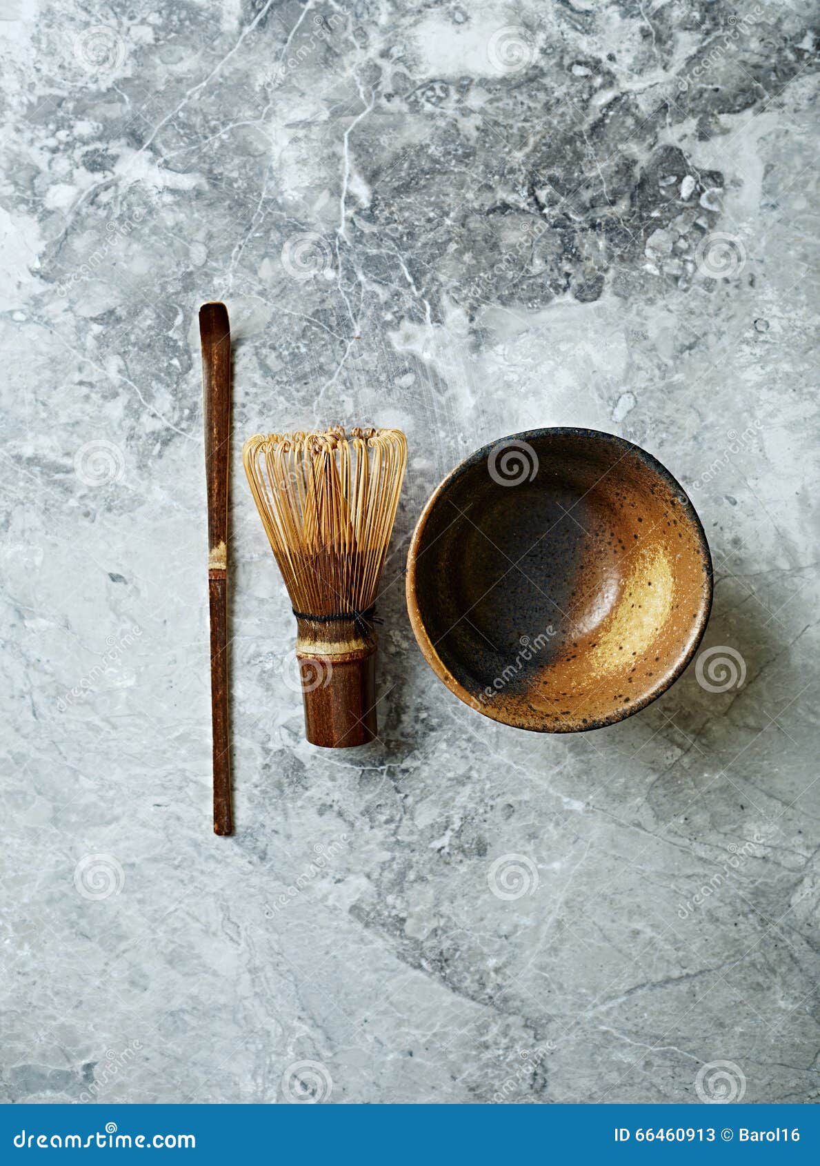 Measure Spoon, Bamboo Whisk and Ceramic Cup for Matcha Tea Stock Image ...