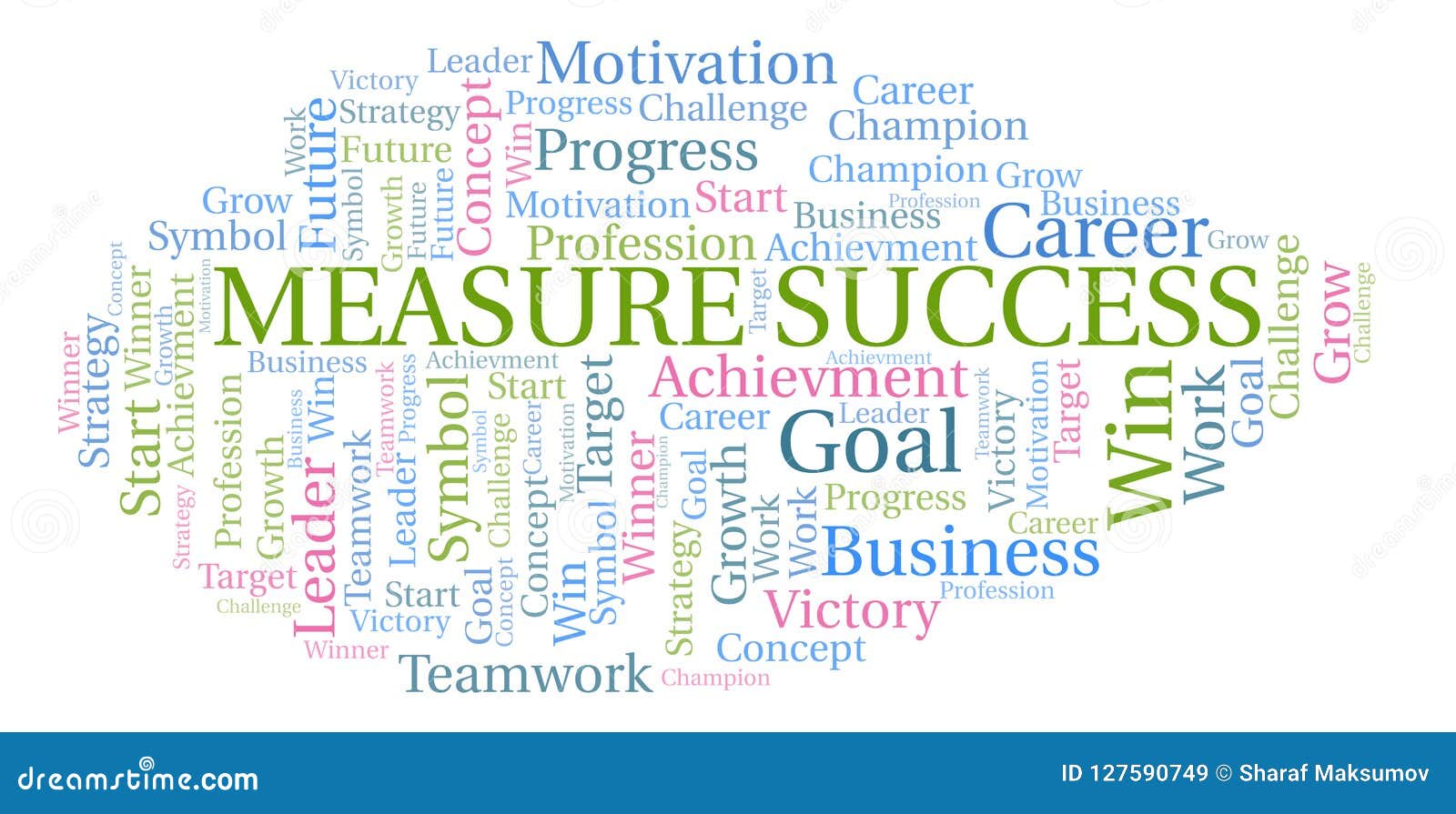 Measure Success Word Cloud. Stock Illustration - Illustration of ...