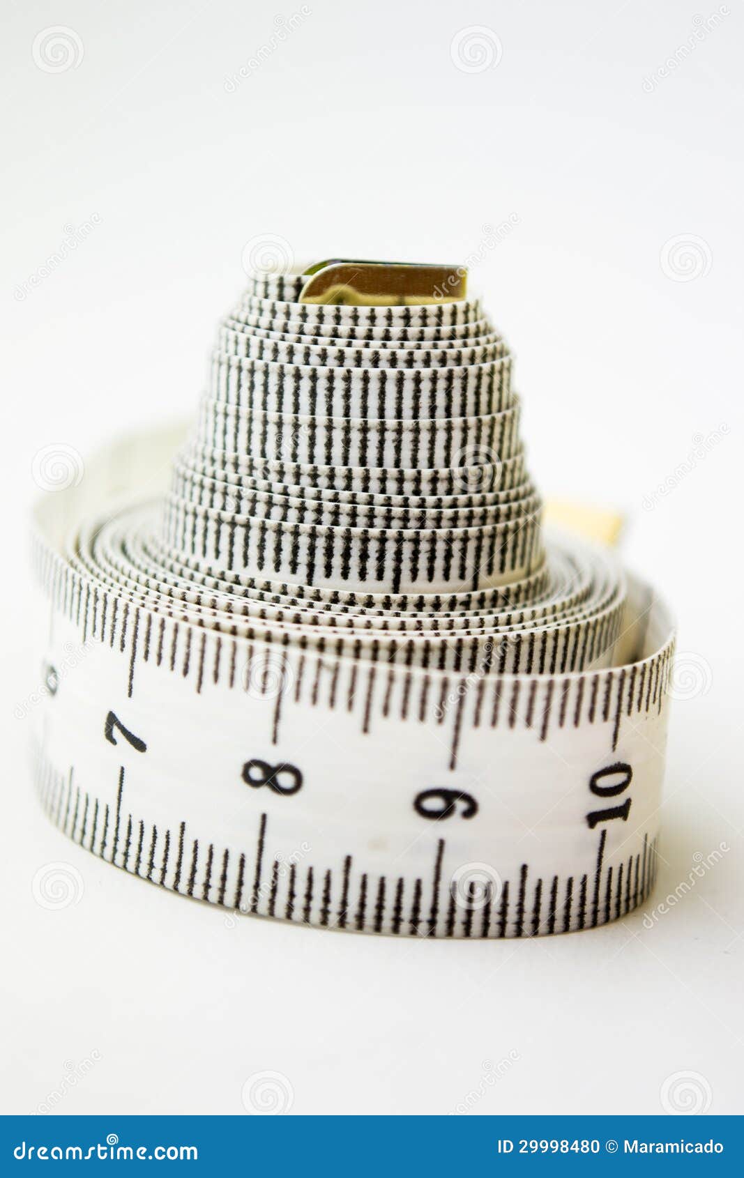 Measure Tape or Centimeter Isolated Over White Stock Photo - Image of ...