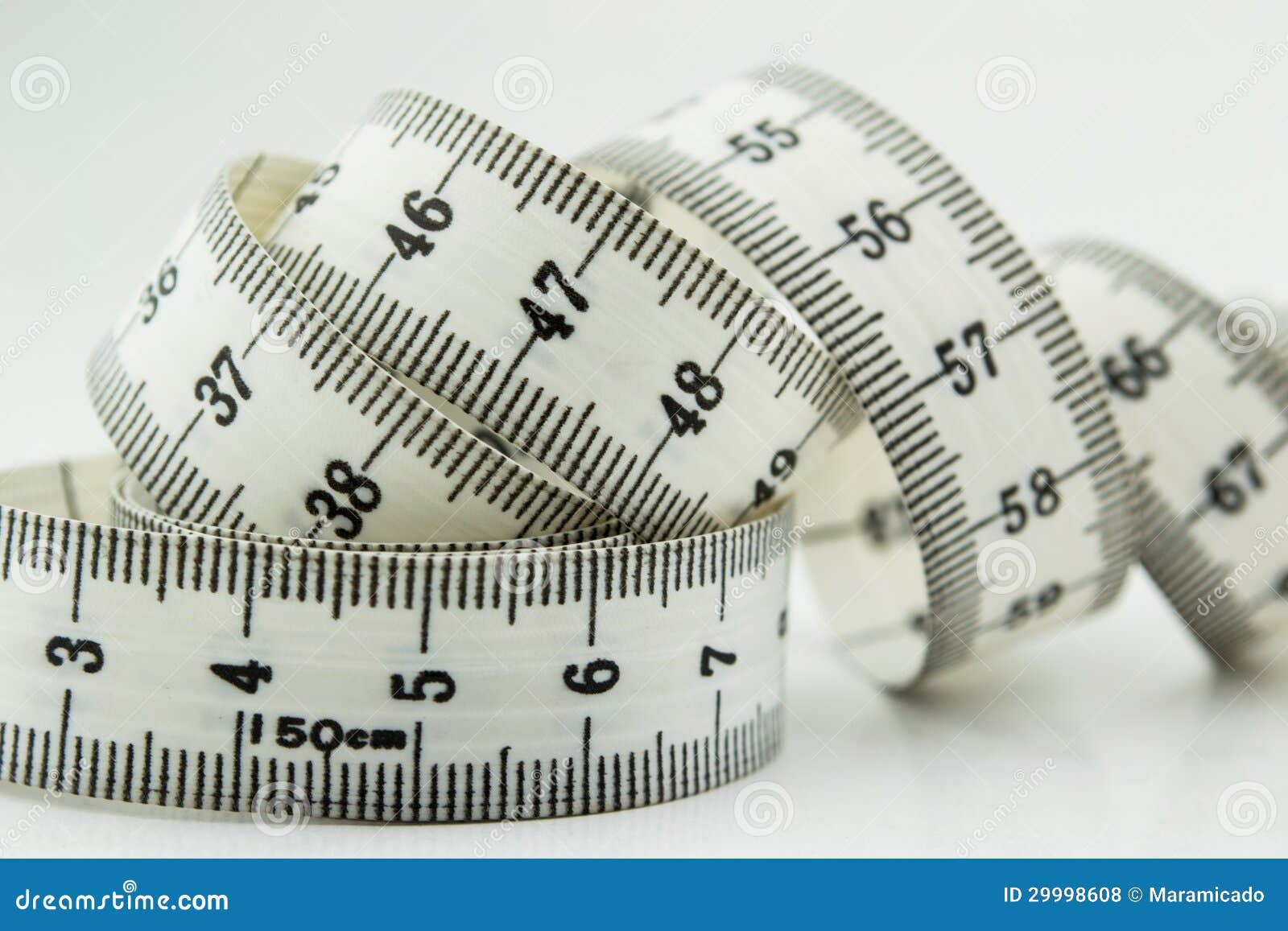 Measure Tape or Centimeter Isolated Over White Stock Photo - Image of ...