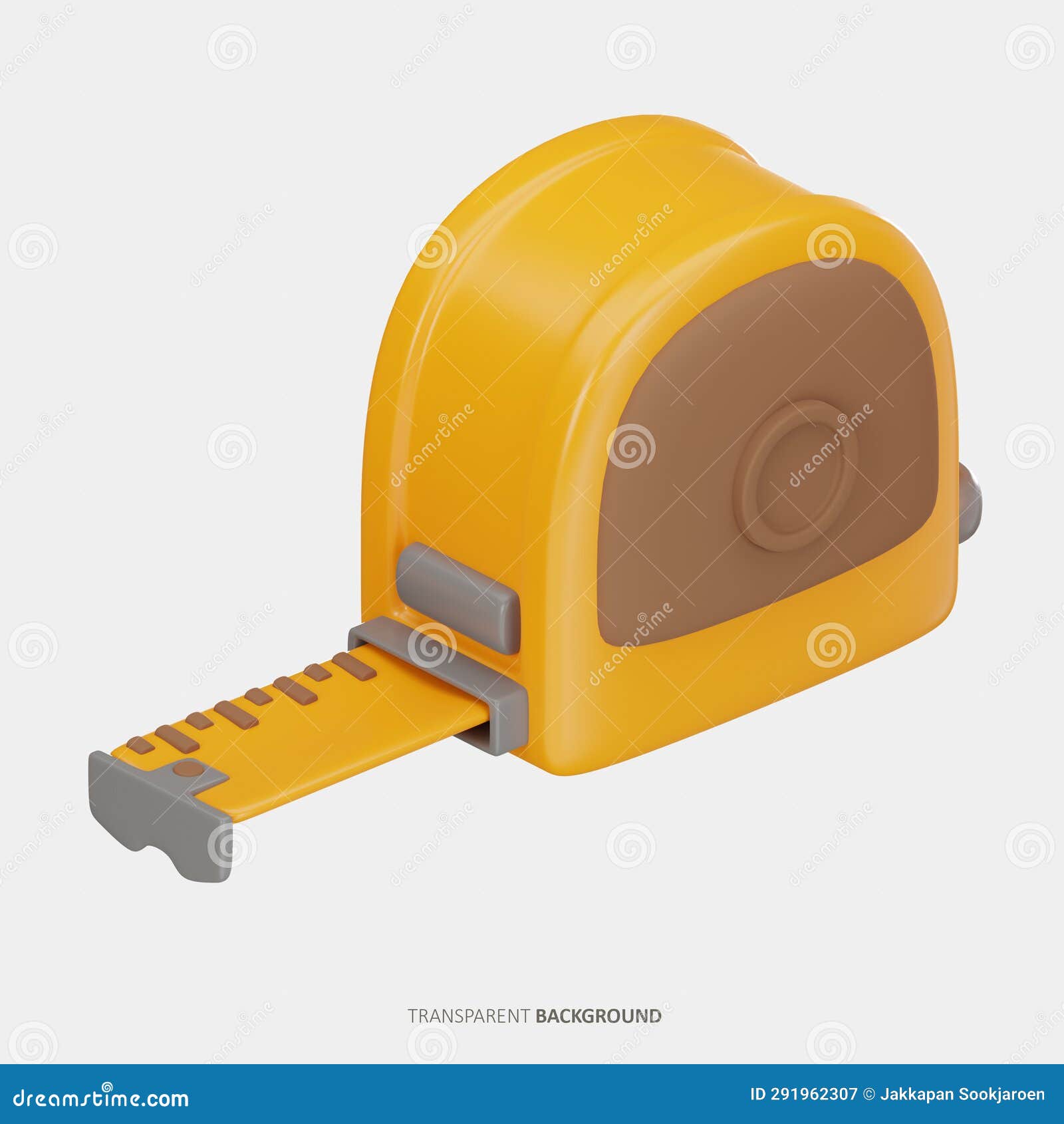 Measure Tape 3D Icon Rendering Transparent Background Stock Image ...