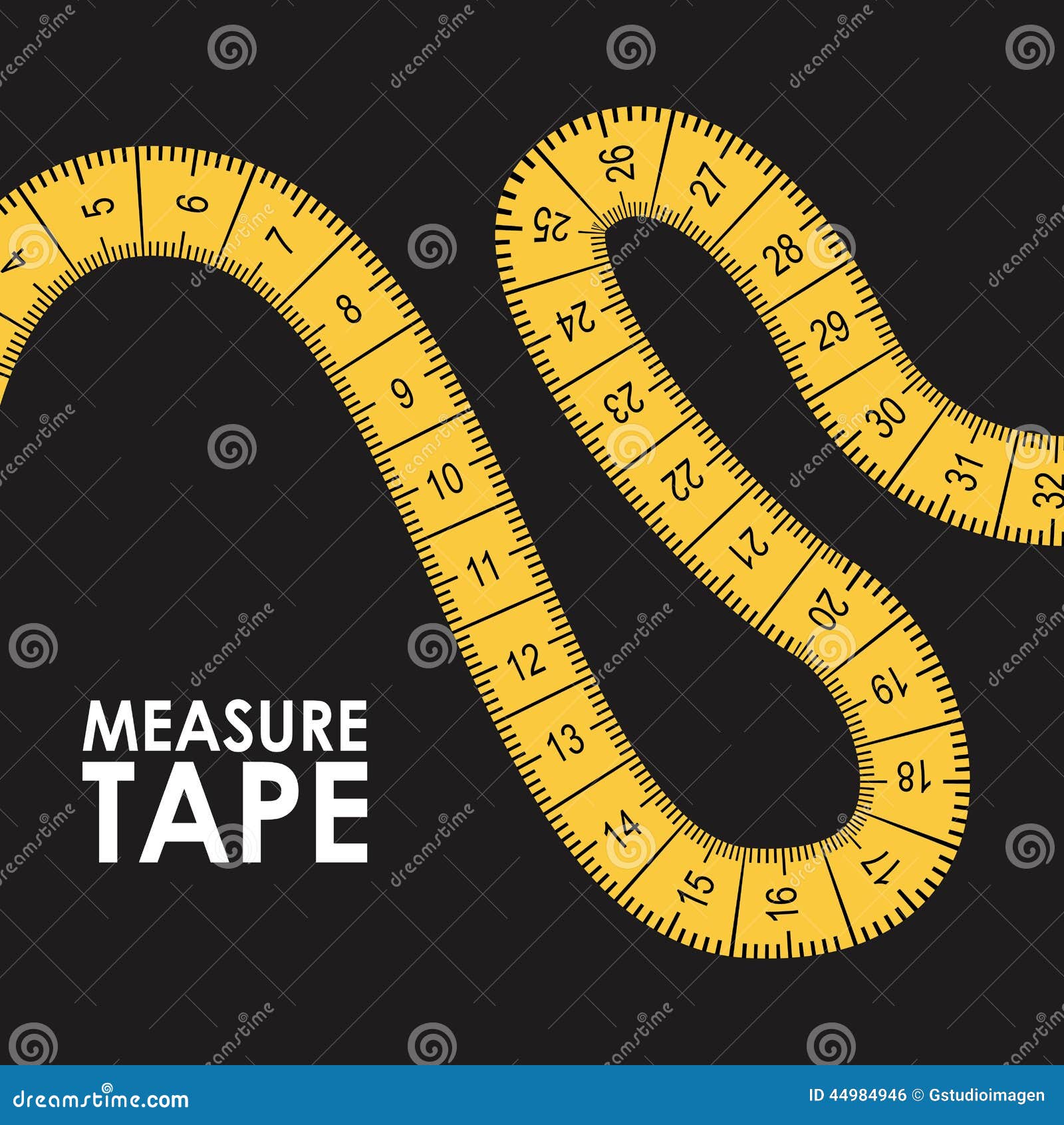 Measure tape design stock vector. Illustration of measure - 44984946