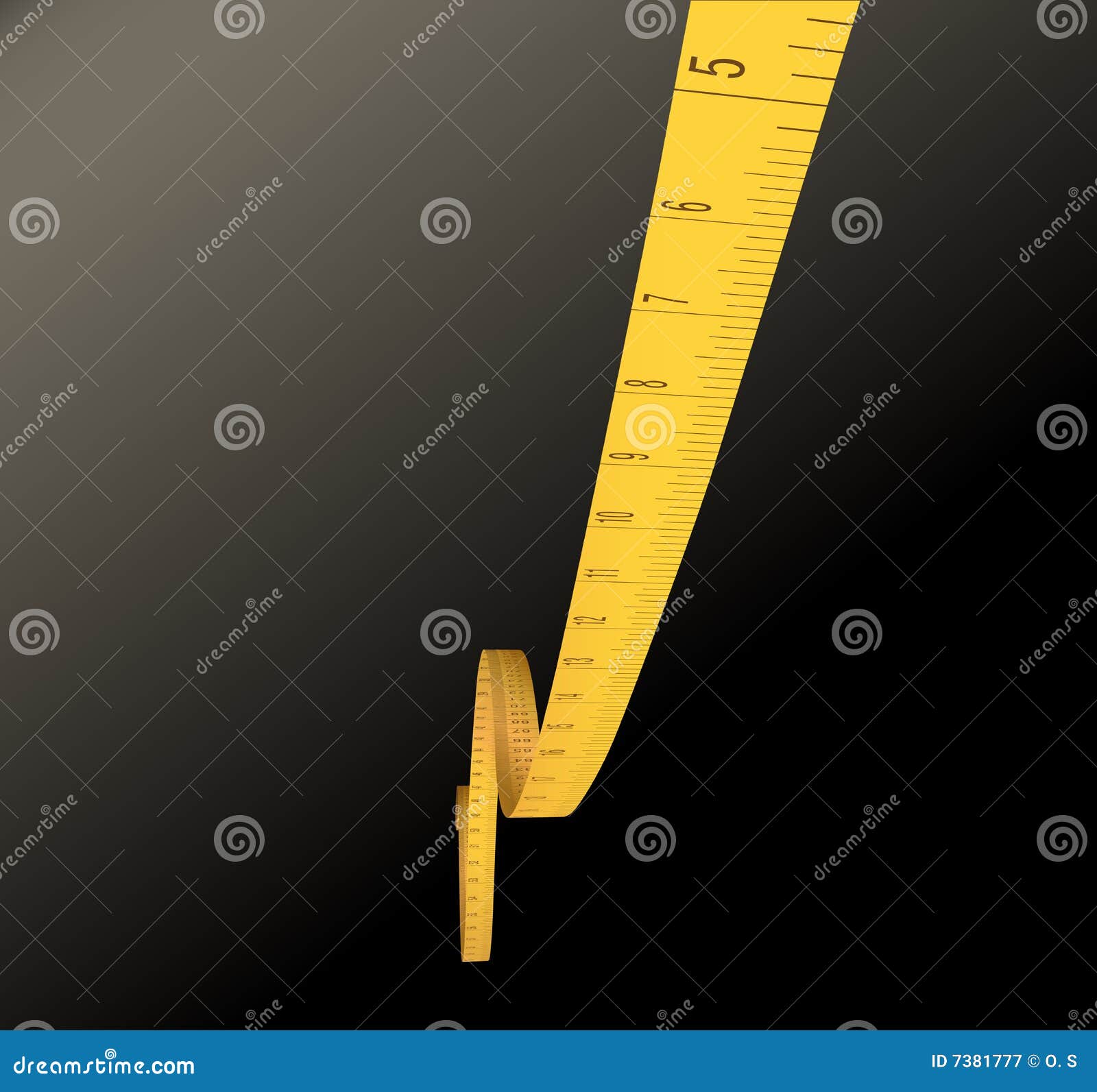 Measure Tape- Inches - Vector Stock Vector - Illustration of slim ...