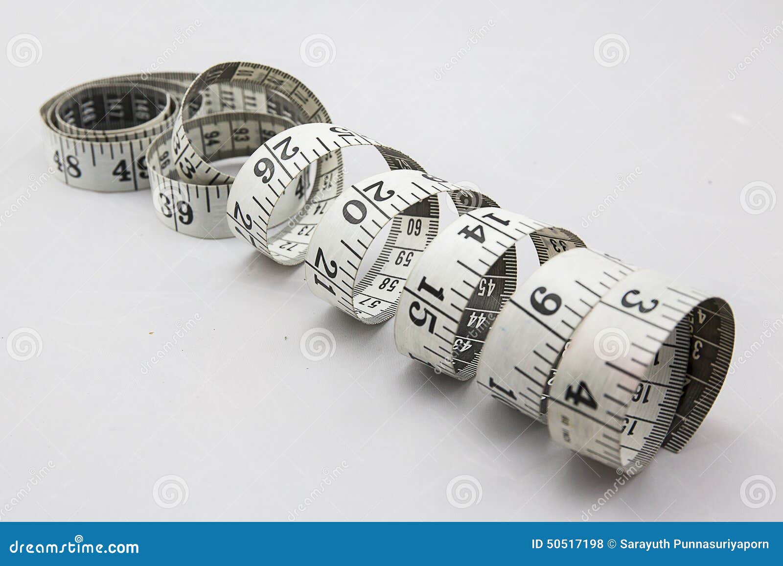 Measure Tape Rolling in Circle Stock Photo - Image of inch, clipping ...