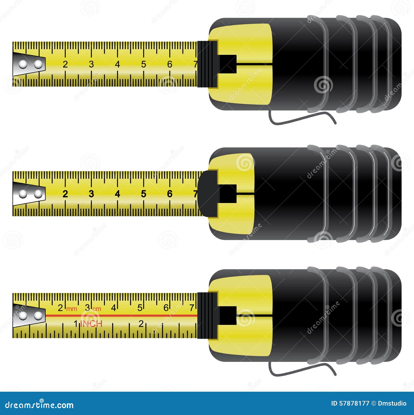 Vector measure tape set stock vector. Illustration of measurement ...