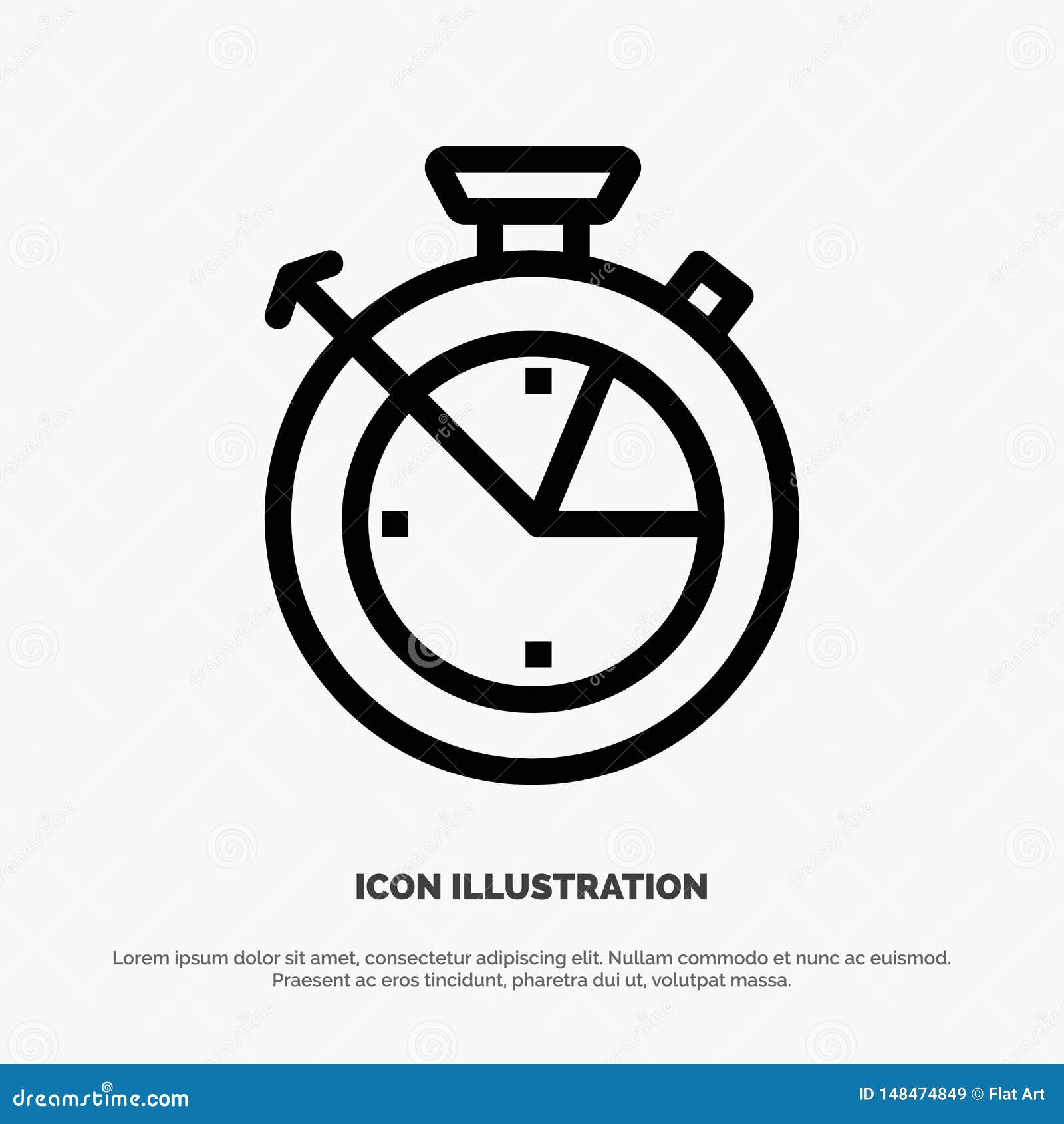Measure, Time, Clock, Data Science Line Icon Vector Stock Vector ...