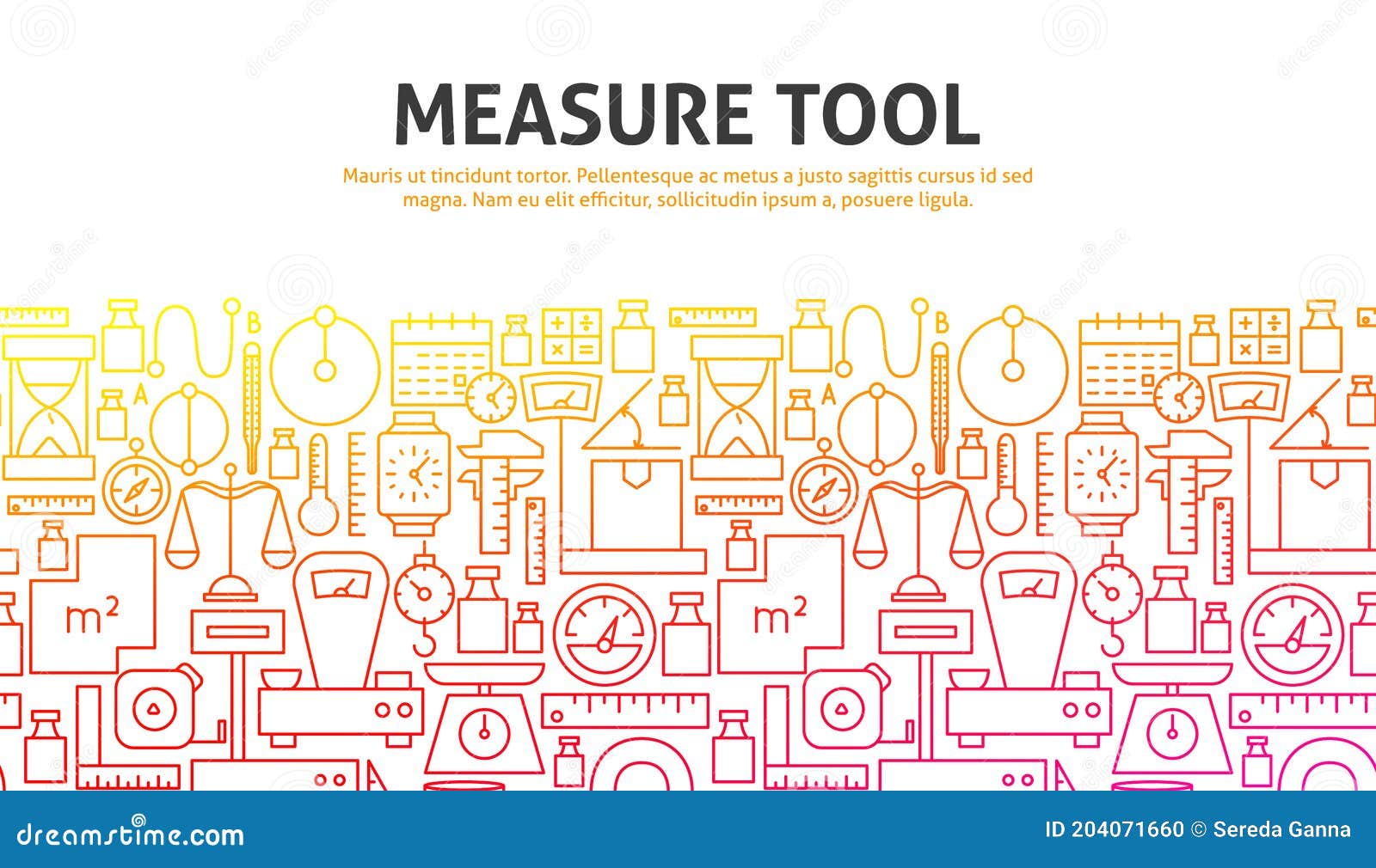 Measure Tool Concept stock vector. Illustration of equipment - 204071660