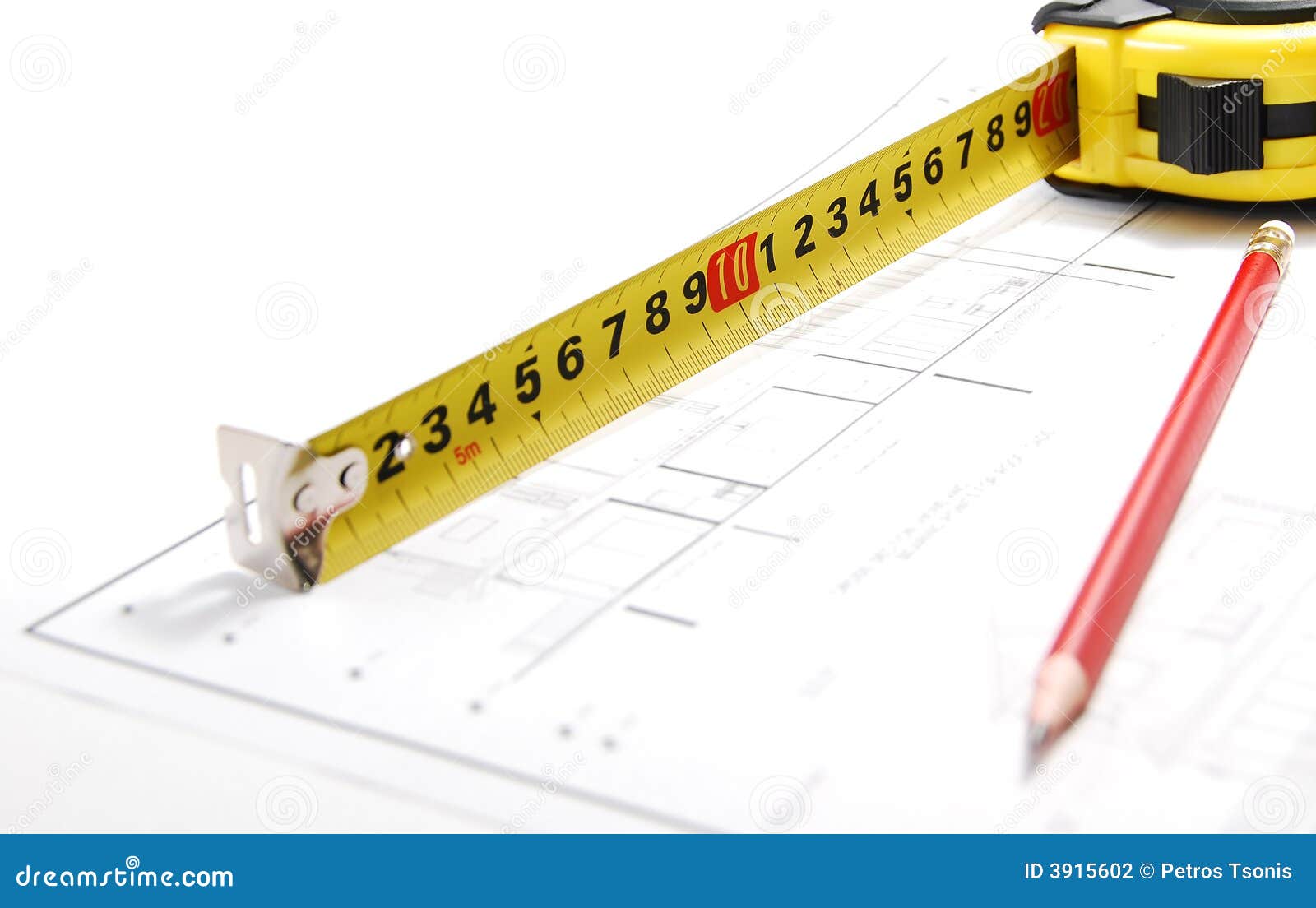 Measure up stock photo. Image of architectural, pencil - 3915602