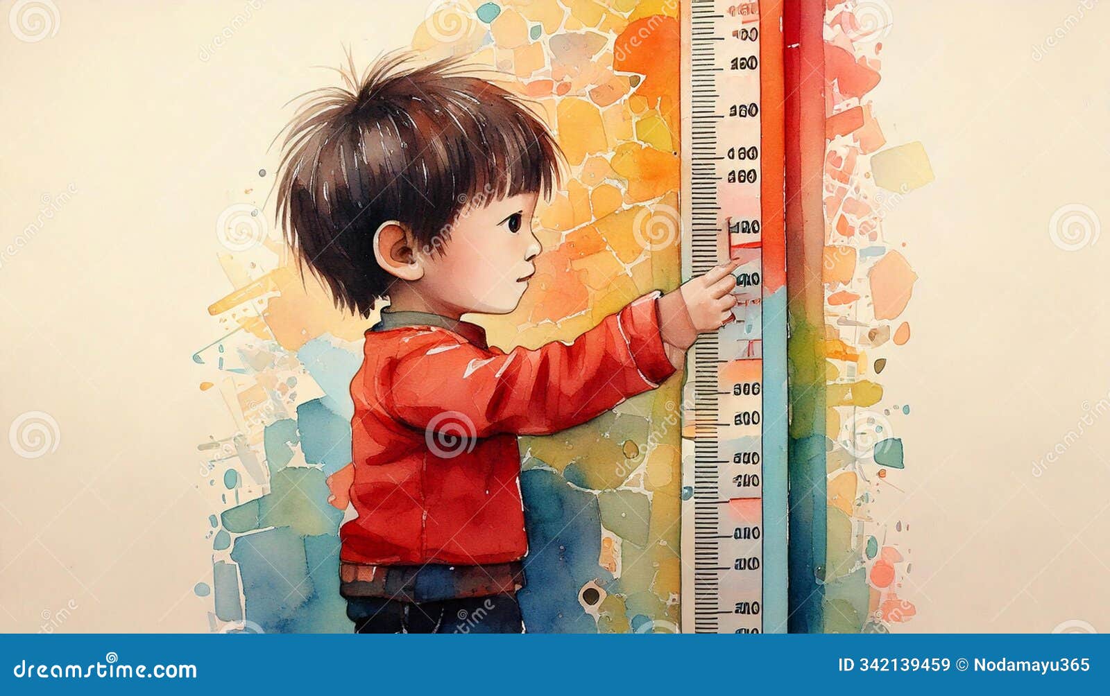 Generated Image?measure Your Height with a Wall Stock Illustration ...