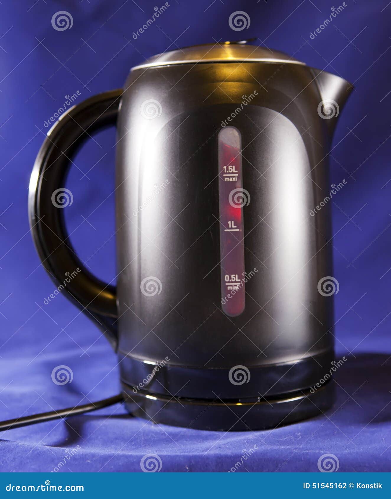 Measured Mark Water Level of the Electric Kettle Close Up Stock Photo ...