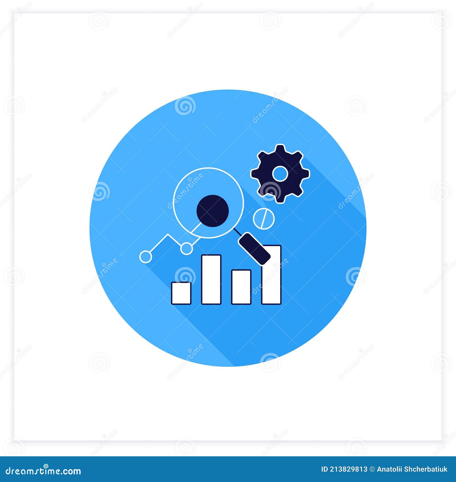 Measurement Analytics Flat Icon Stock Vector - Illustration of research ...